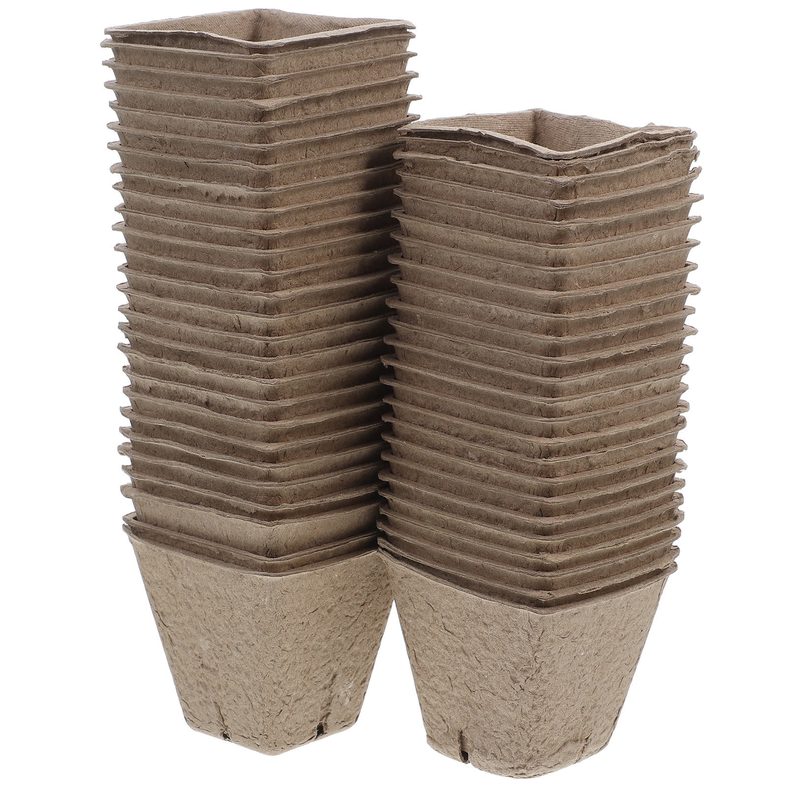 Masteelf 50pcs Square Peat Pots for Seedlings Paper Nursery Pots Flower ...