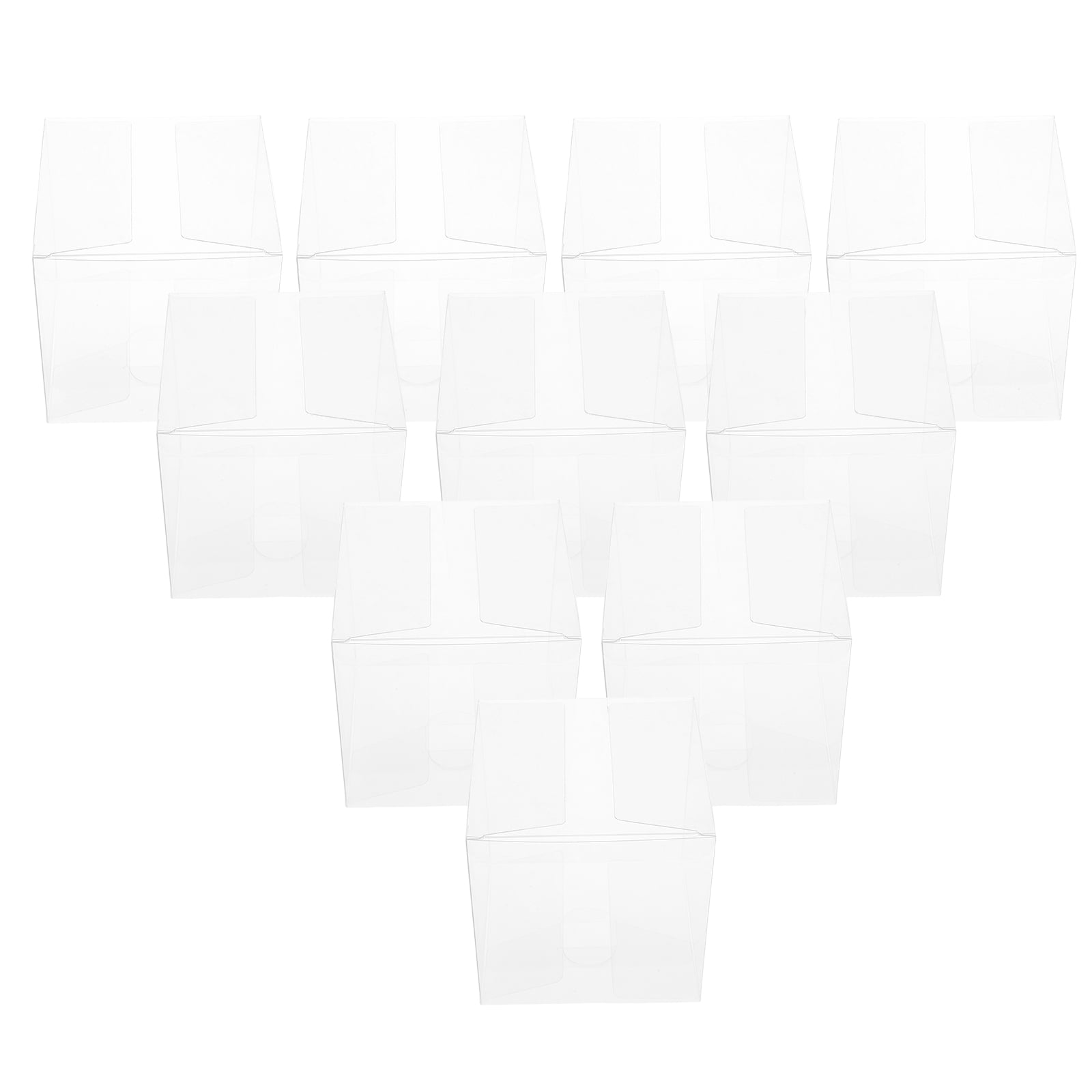 Masteelf 50pcs Transparent Plastic Present Boxes With Lid Clear ...