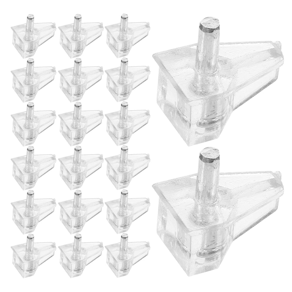 Masteelf 50pcs Transparent Plastic Shelf Pegs for Cabinets Clear Shelf ...