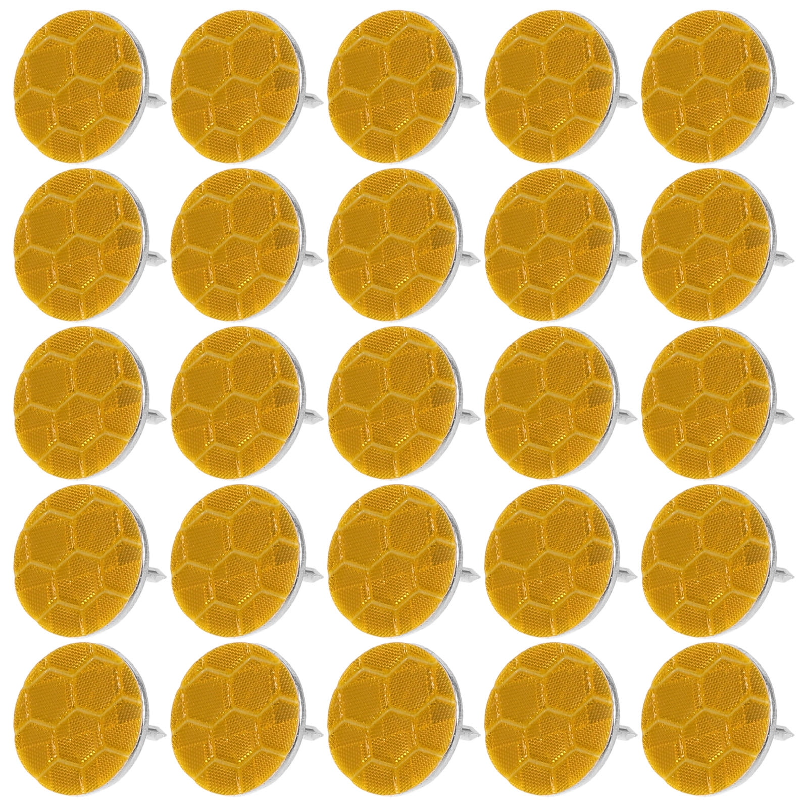 Masteelf 50pcs Yellow Reflective Tacks for Outdoor Night Visibility ...