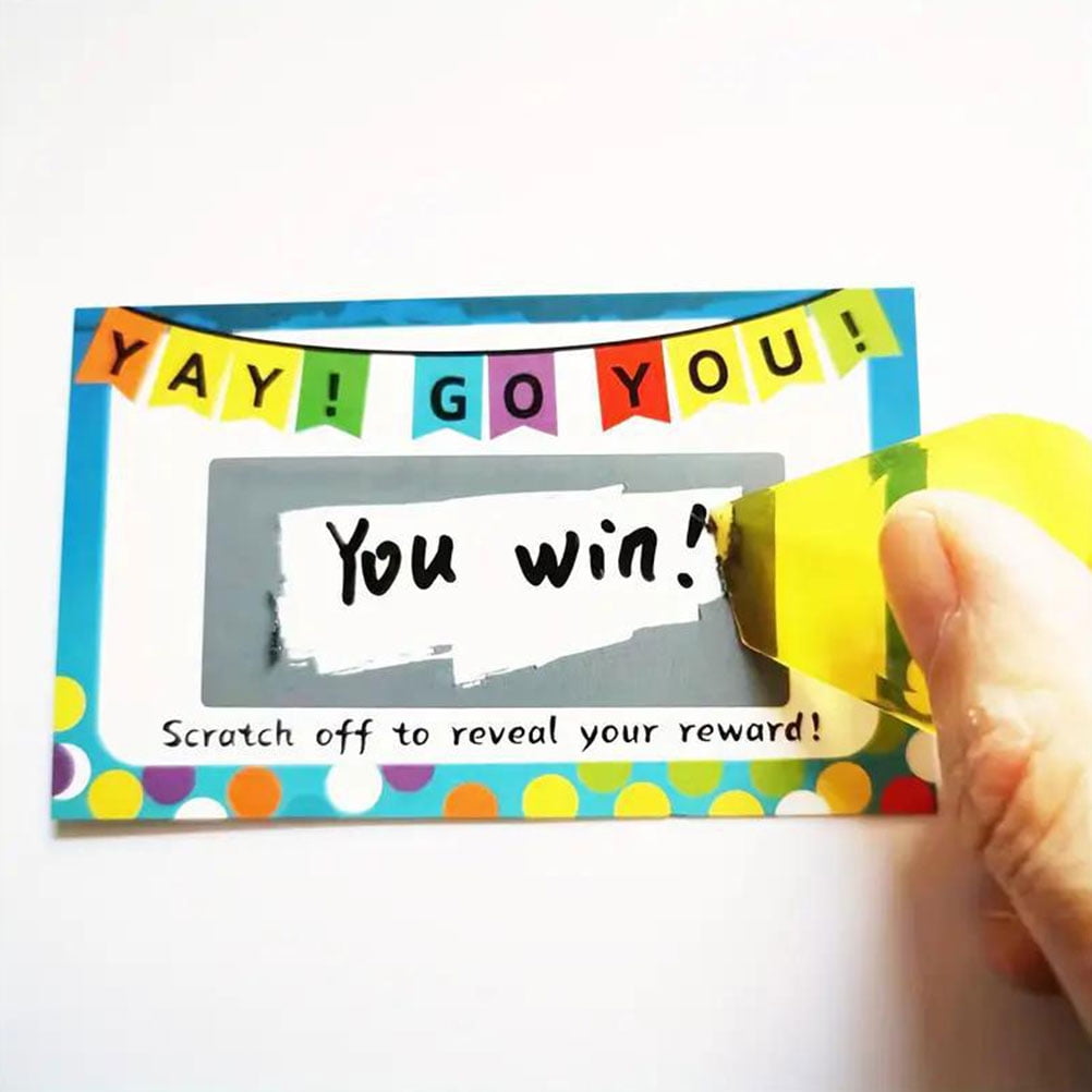Masteelf 50sheets DIY Scratch Off Cards for Party Surprises Note Card ...