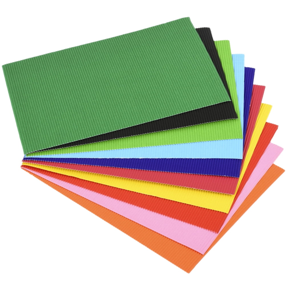 Masteelf 56pcs A4 Colored Corrugated Cardboard Sheets for Arts and ...