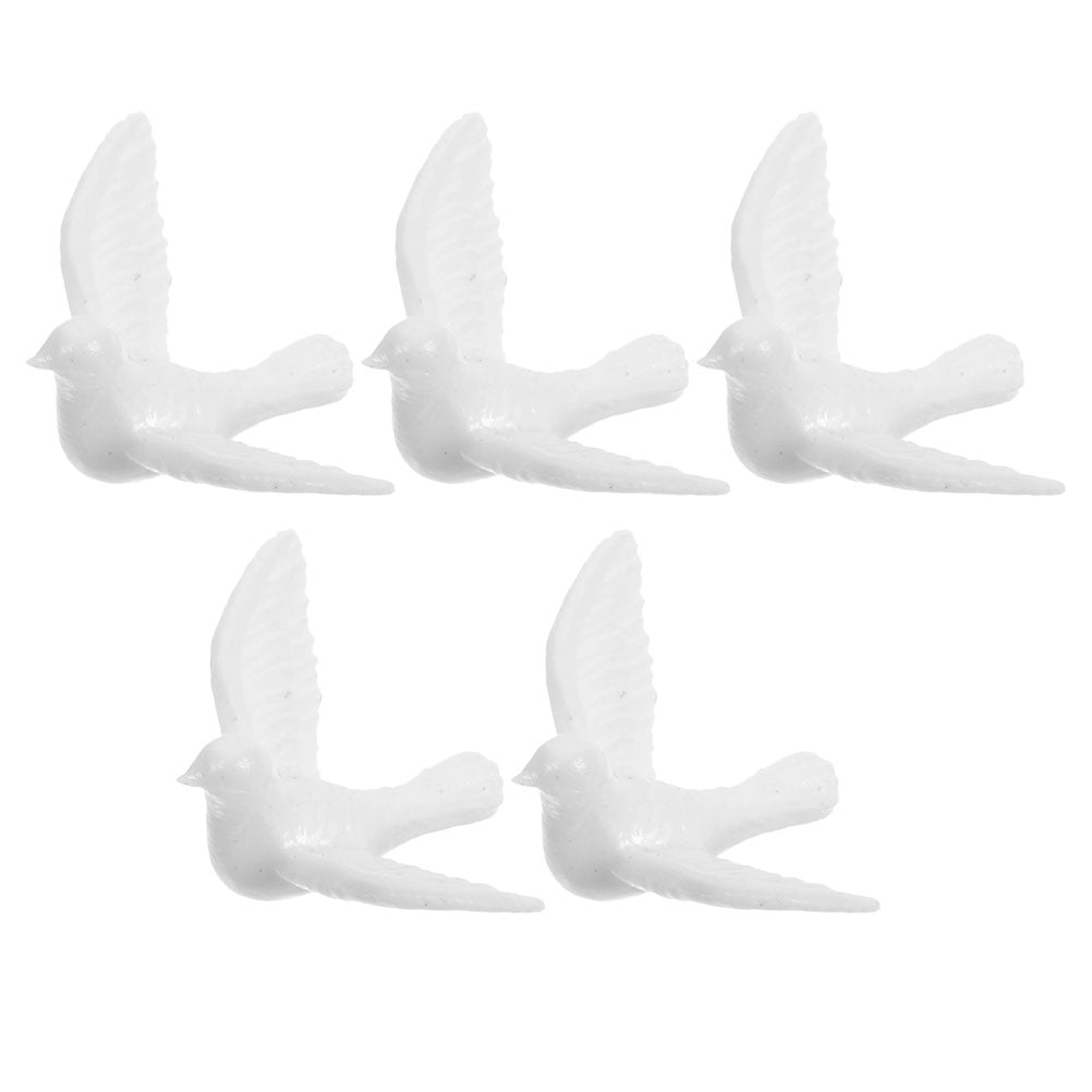 Masteelf 5PCS Realistic Miniature Bird Figurines Dove Decor Tiny Resin ...