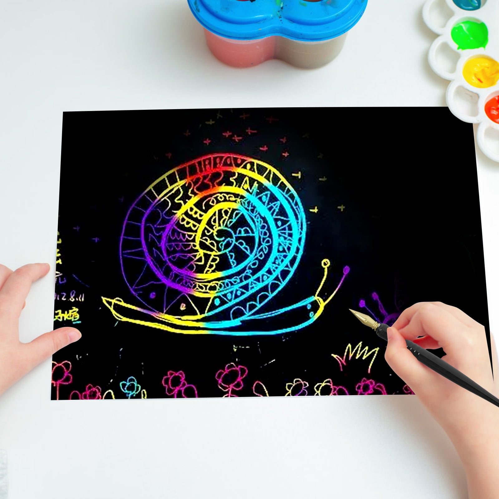 Masteelf 5PCS Scratch Pens Tools for Kids Children Art Set Sketch ...