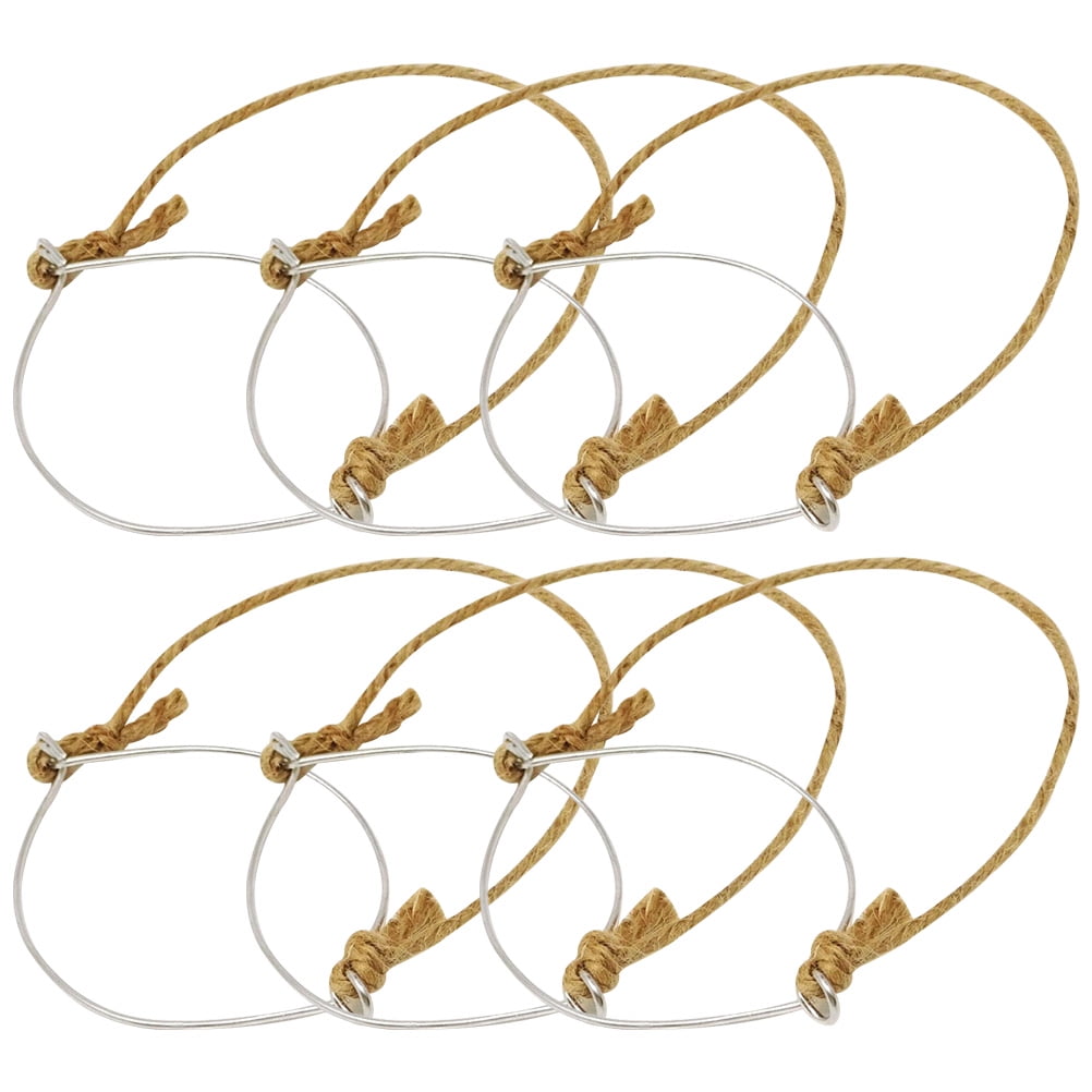 Masteelf 5Pcs Jar Wire Hangers Burlap Wire Hangers Stainless Steel ...