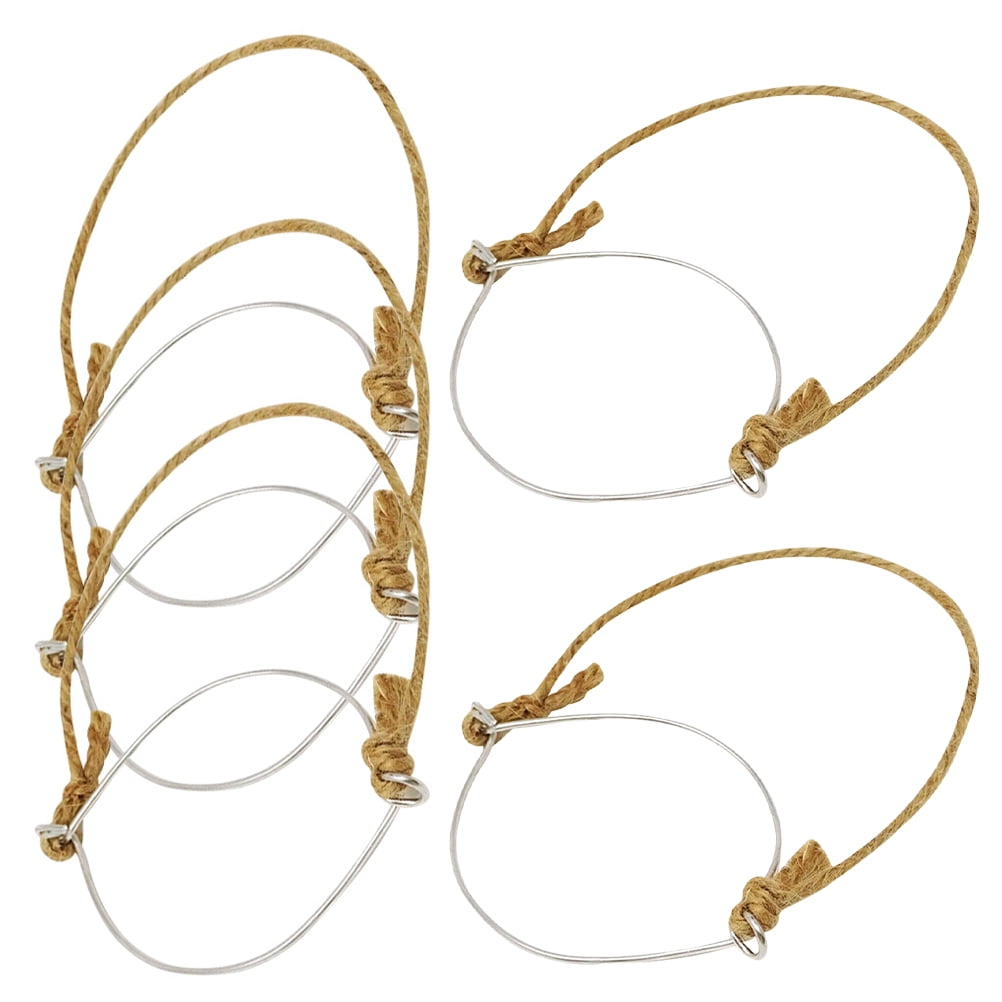 Masteelf 5Pcs Mason Jar Wire Hangers Burlap Wire Hangers Stainless Steel Canning Jars Handles ...