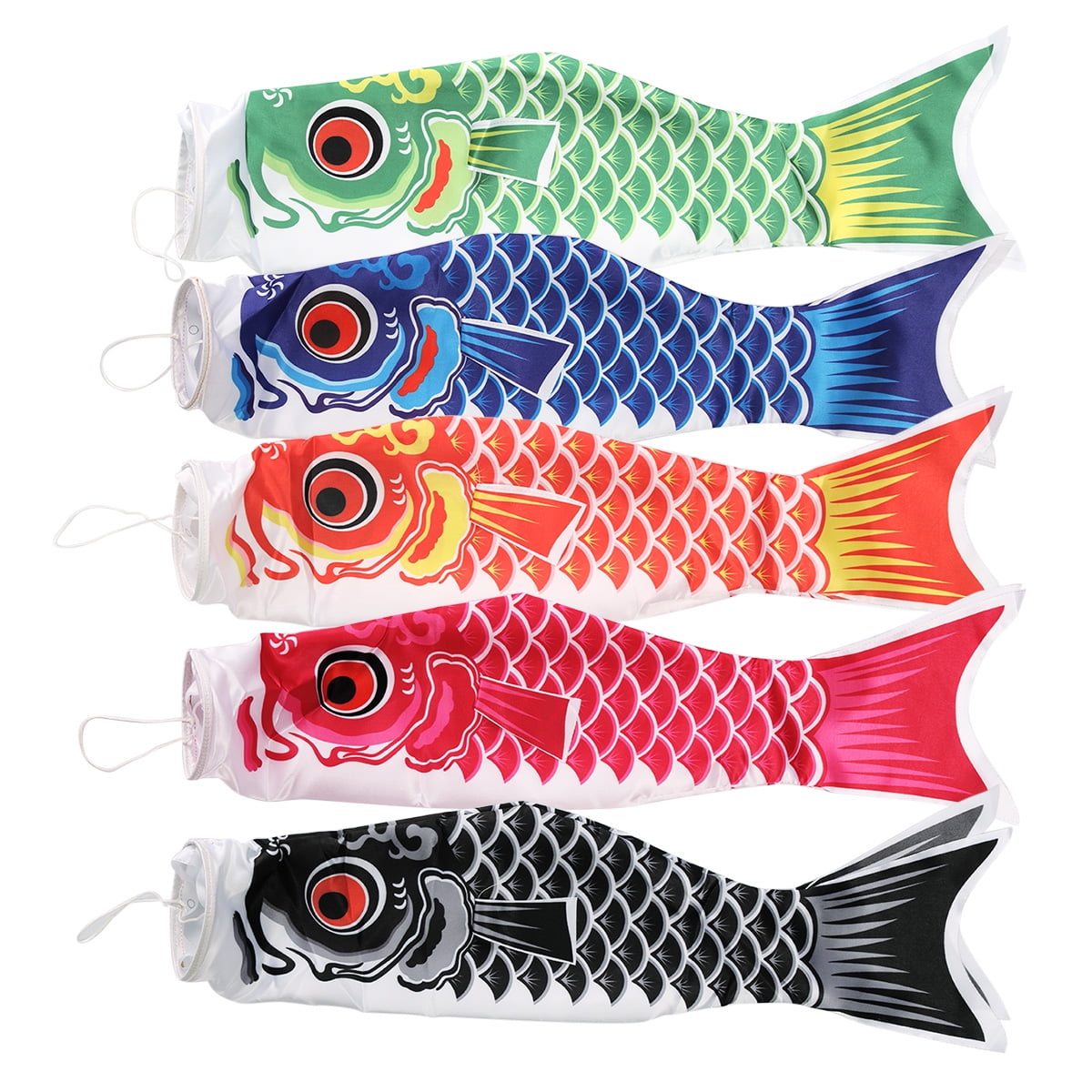 Masteelf 5Pcs Windsock Windsock Satin Colorful Japanese Nobori Carp ...