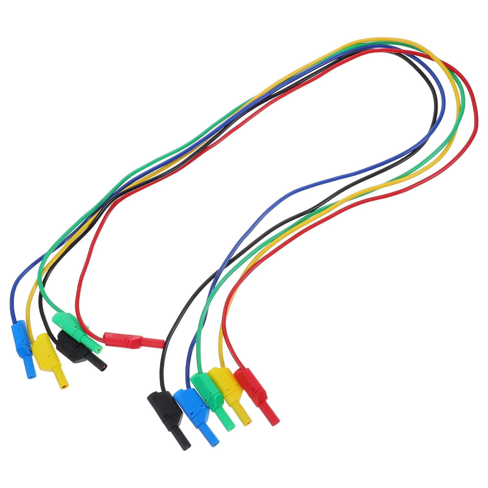 Masteelf 5pcs 4mm Banana Plug Cable Lead Test Cable Lead Line Teaching ...