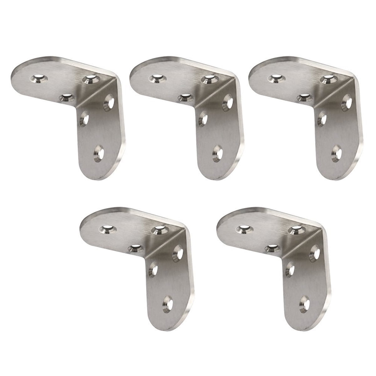 Masteelf 5pcs 50x50x3mm 90 Degree Metal Right Angle Bracket Shelf ...