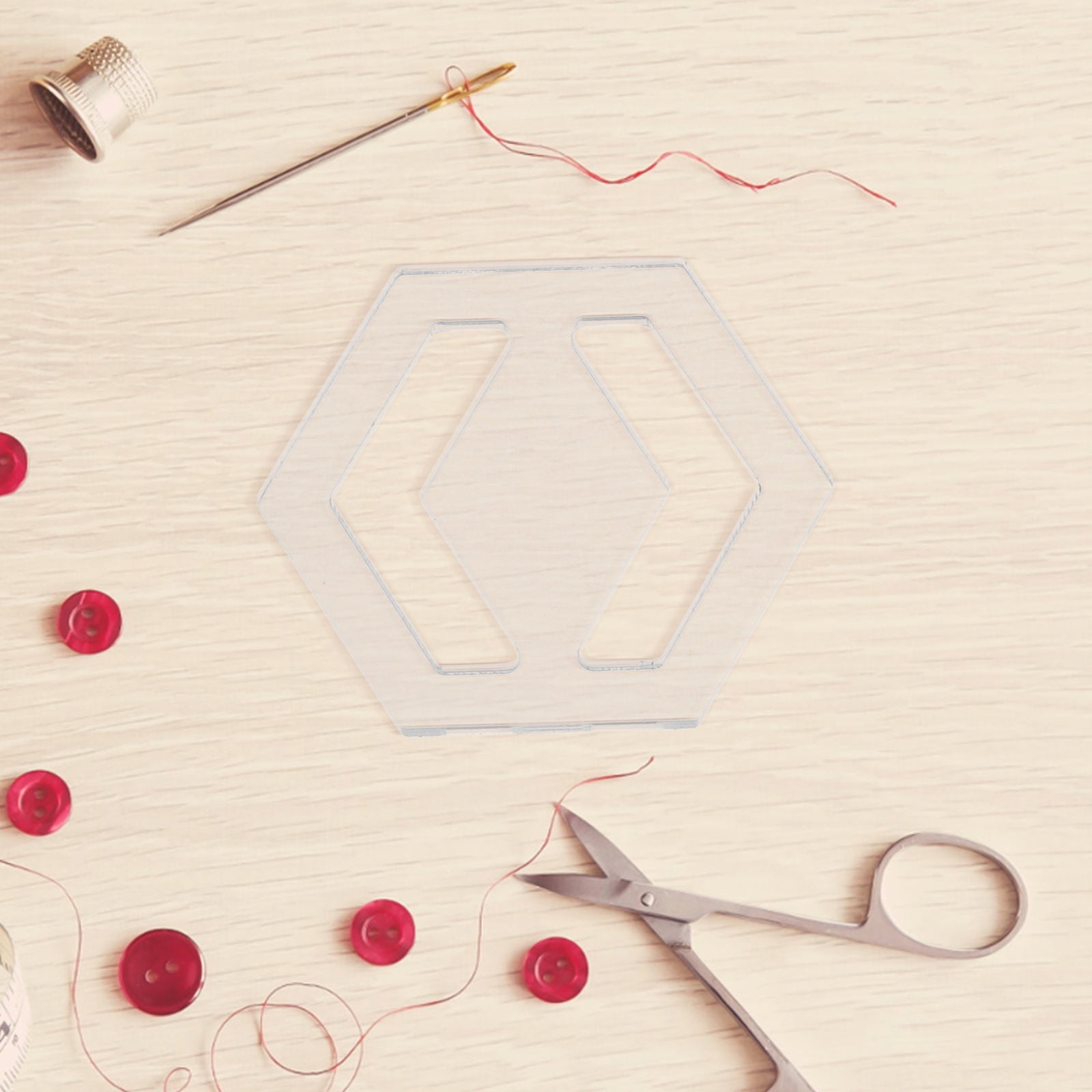 Masteelf 5pcs Acrylic Quilting Templates Hexagon for DIY Patchwork ...