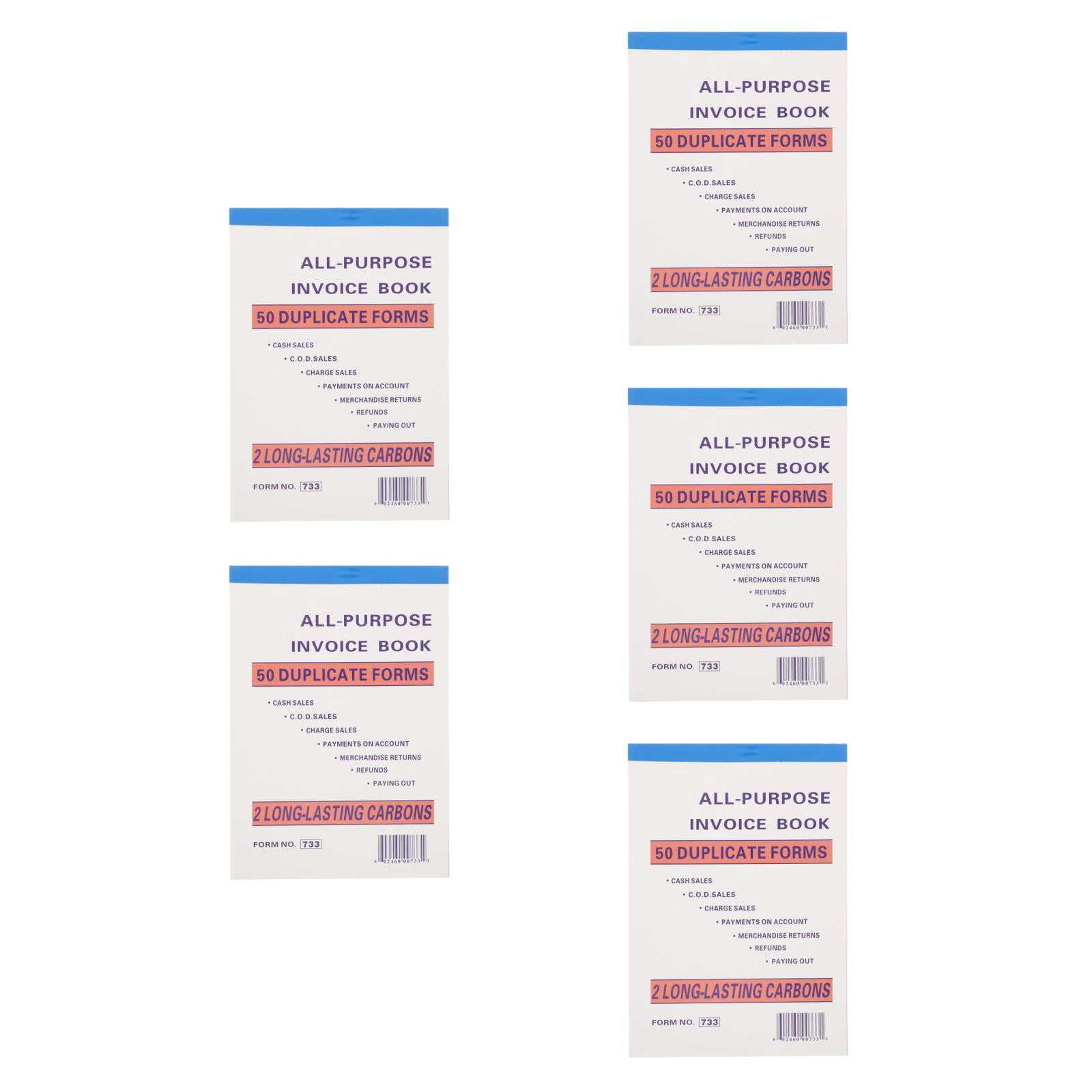 Masteelf 5pcs Business Receipt Book For Sales Order And Invoice ...