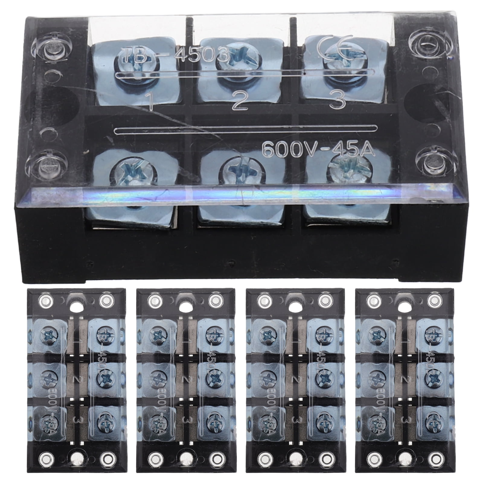 Masteelf 5pcs Copper Screw Terminal Block Connector For Electrical ...