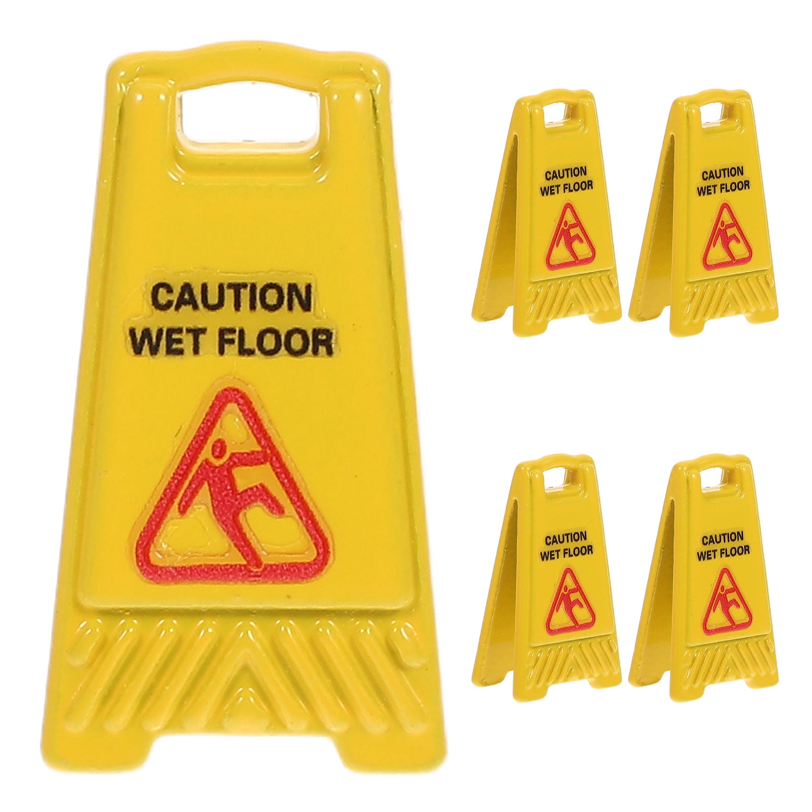 Masteelf 5pcs Dollhouse Accessories Mini Wet Floor Signs Miniature ...