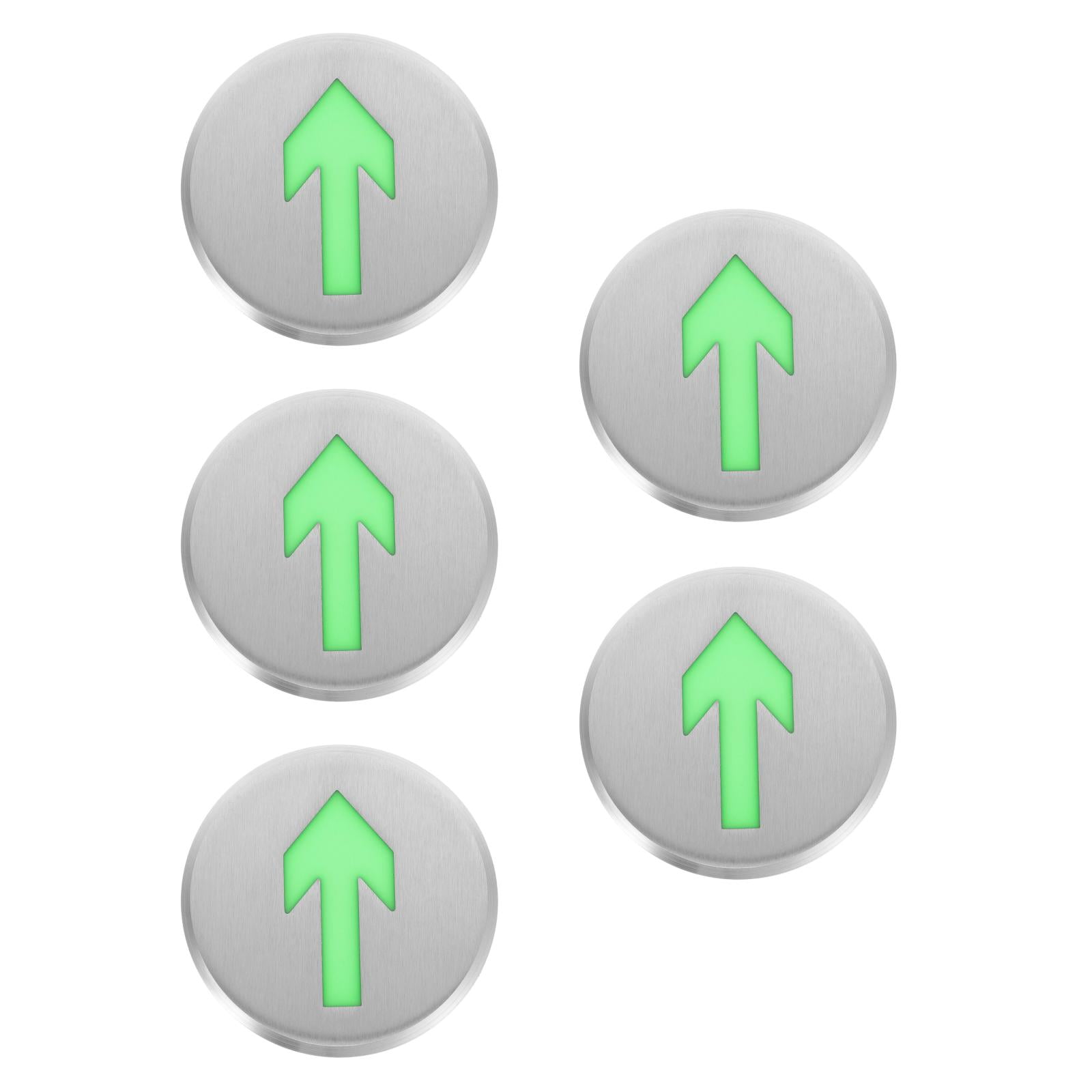 Masteelf 5pcs Emergency Floor Sign Glow in Dark Arrow Safety Sign Metal ...