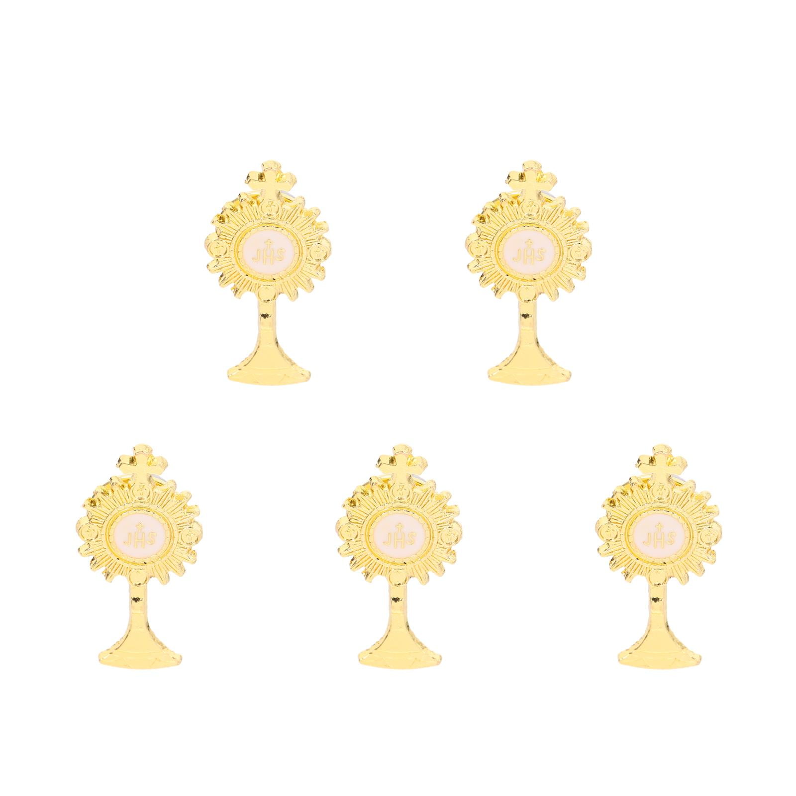 Masteelf 5pcs First Chalice Pin Cross Lapel Pin Holy Communion Tie Pin ...