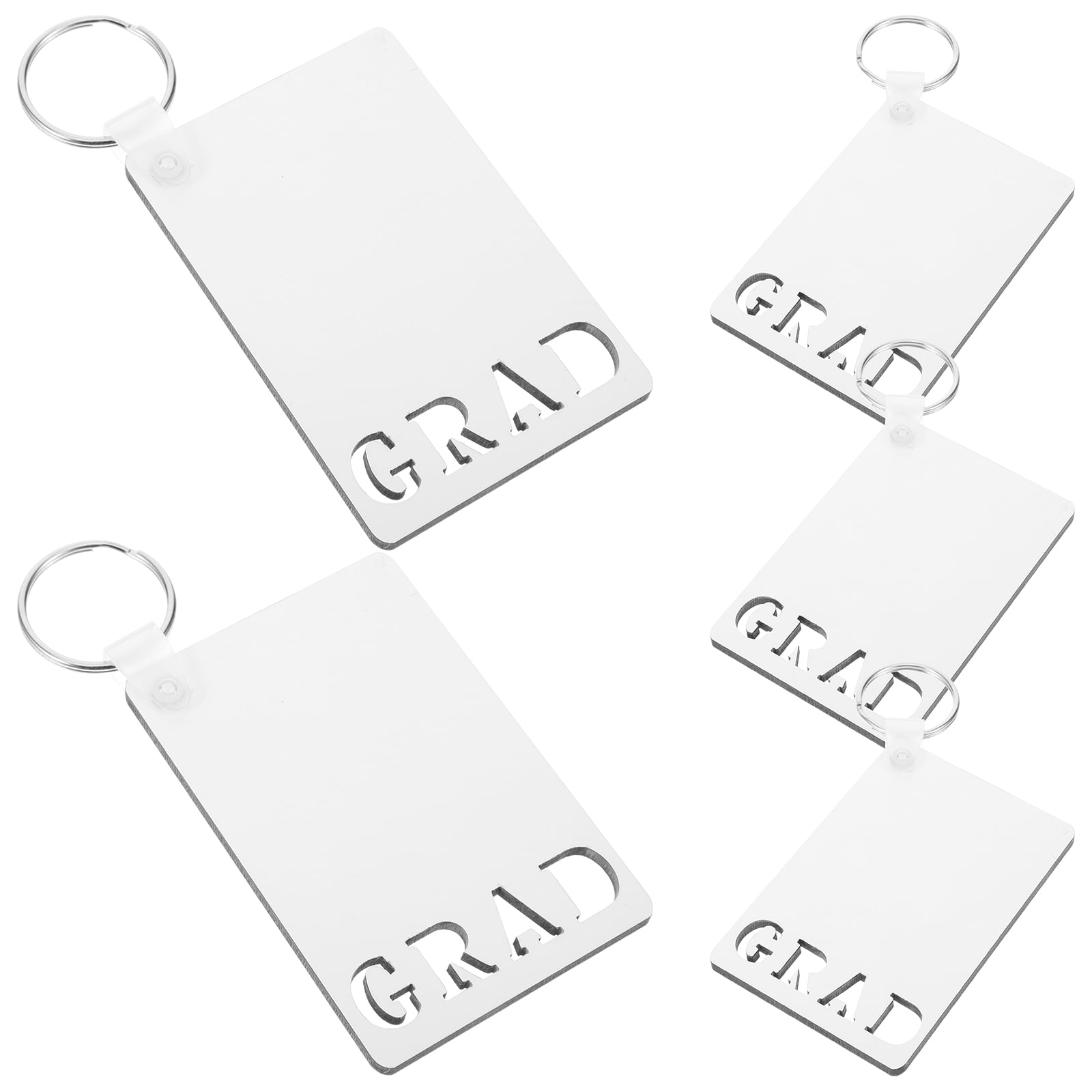 Masteelf 5pcs Graduation Heat Transfer Keychain Blank Diy Graduation ...