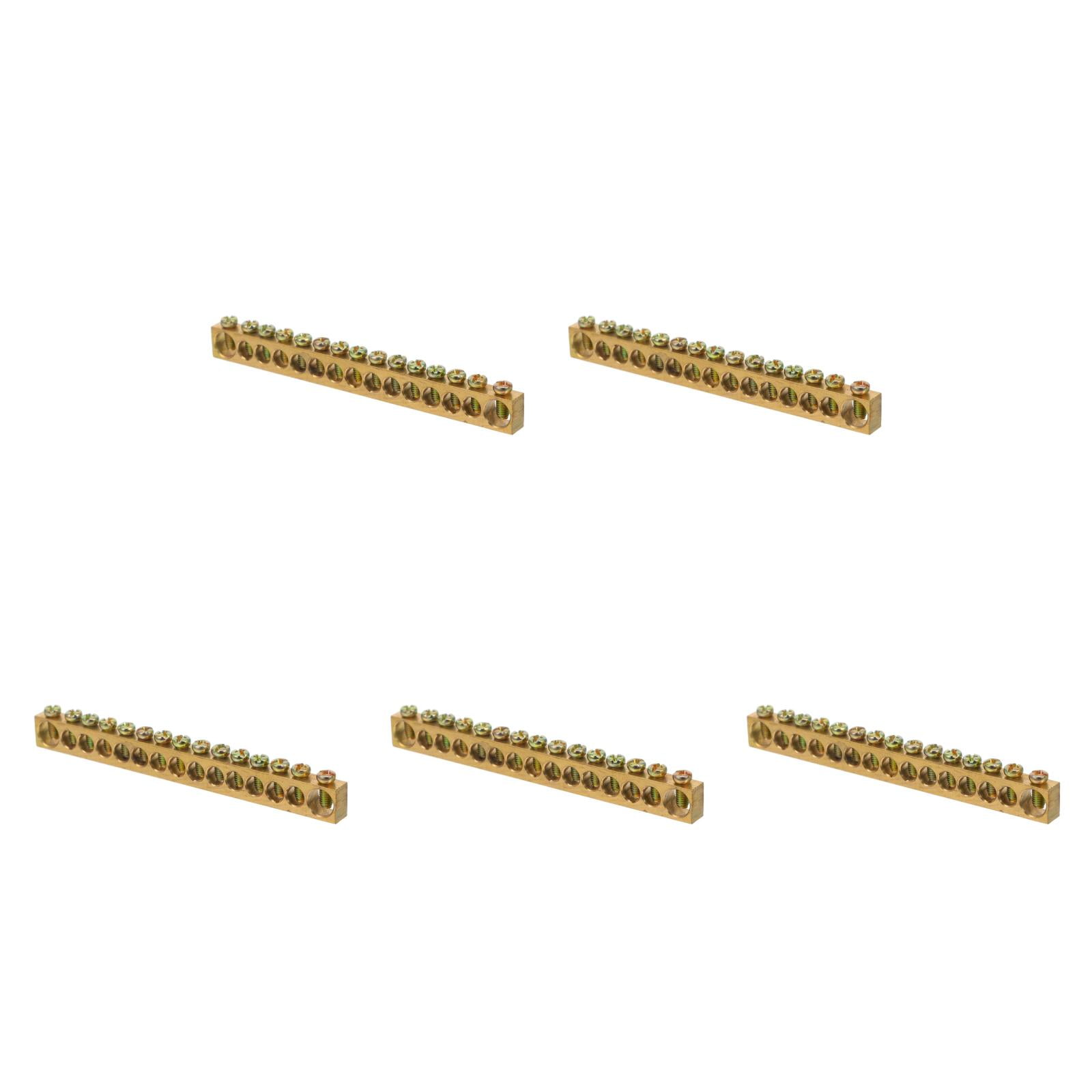 Masteelf 5pcs Grounding Block Bus Bar Battery Terminal Block Bus Bar 15 ...