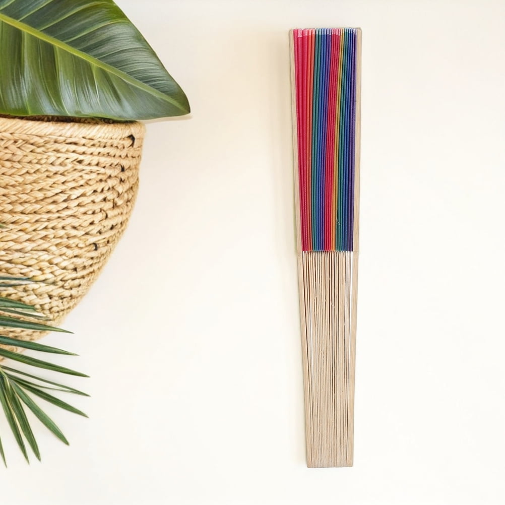 Masteelf 5pcs Handheld Fan Rainbow Hand Fan Chinese Folding Fan Women ...