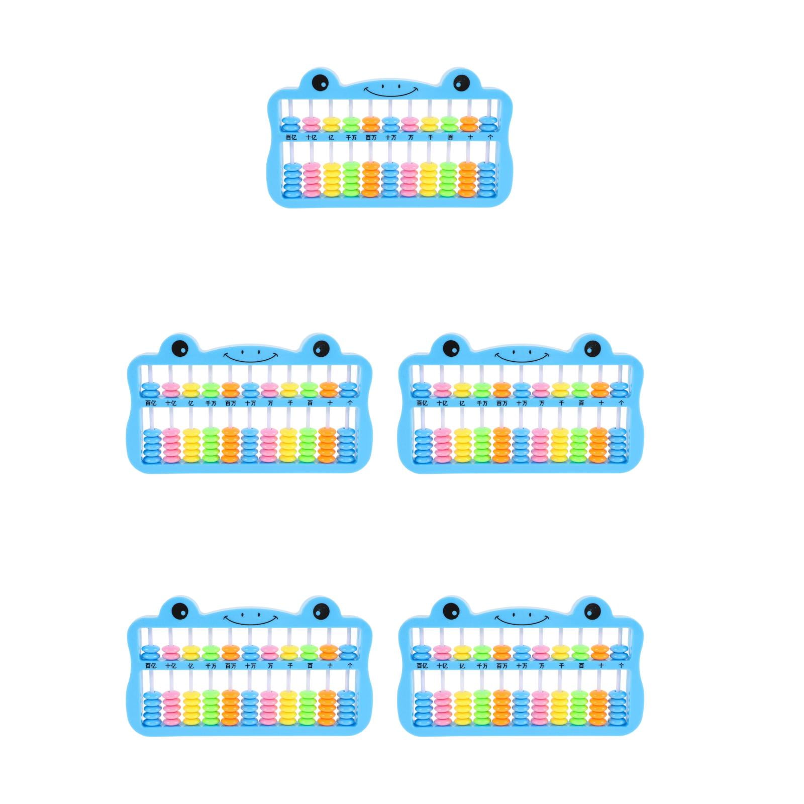 Masteelf 5pcs Kids' 7-Bead Abacus Plastic Math Learning Tool Small ...