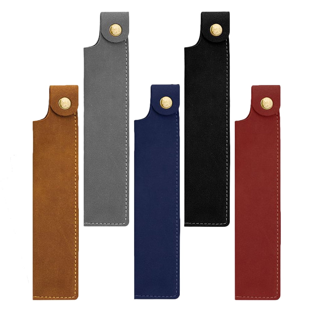 Masteelf 5pcs Leather Pen Sleeve Vintage Waterproof Vintage Pu Leather ...