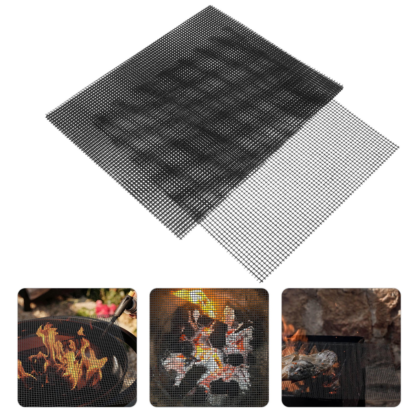 Masteelf 5pcs Non Stick Bbq Grill Mesh Mat Set Grilling Mats For ...