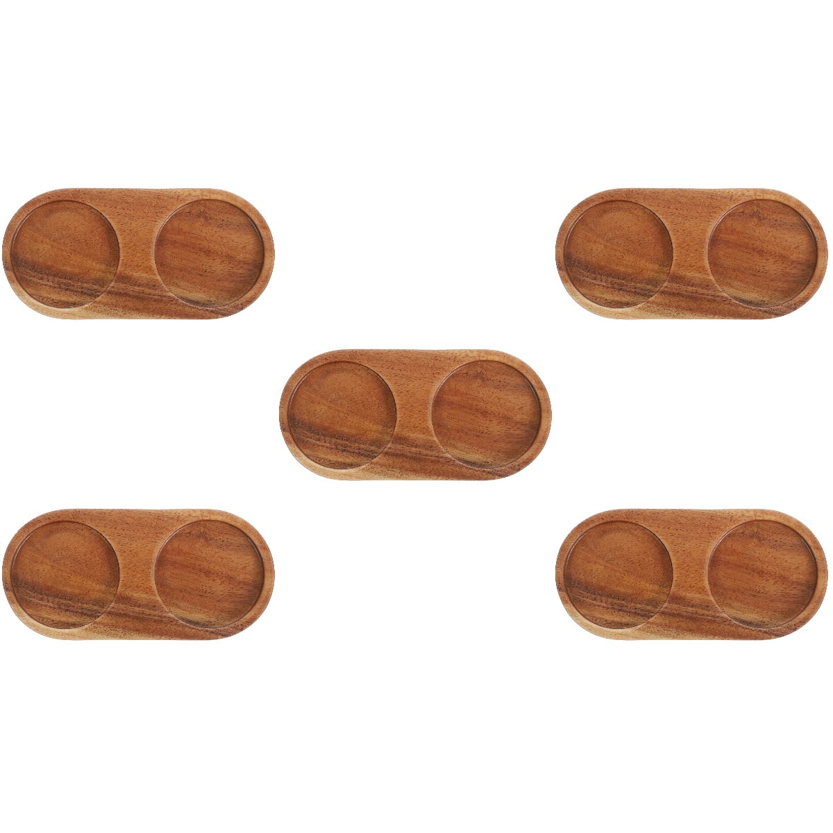 Masteelf 5pcs Pepper Bottle Tray Wooden Base Dining Table Pepper Holder ...