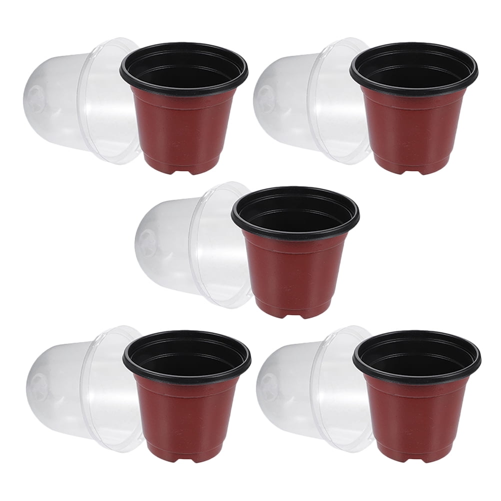 Masteelf 5pcs Plastic Nursery Planter With Humidity Dome Plastic ...