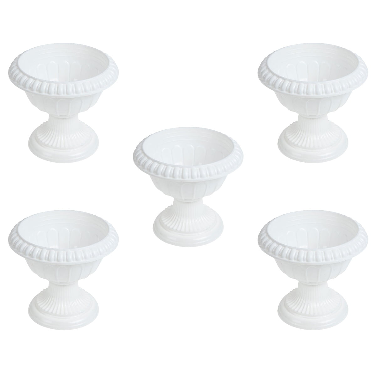 WRITWAA Vintage White PP Roman Flower Pot for Home and Garden Use 5Pcs ...