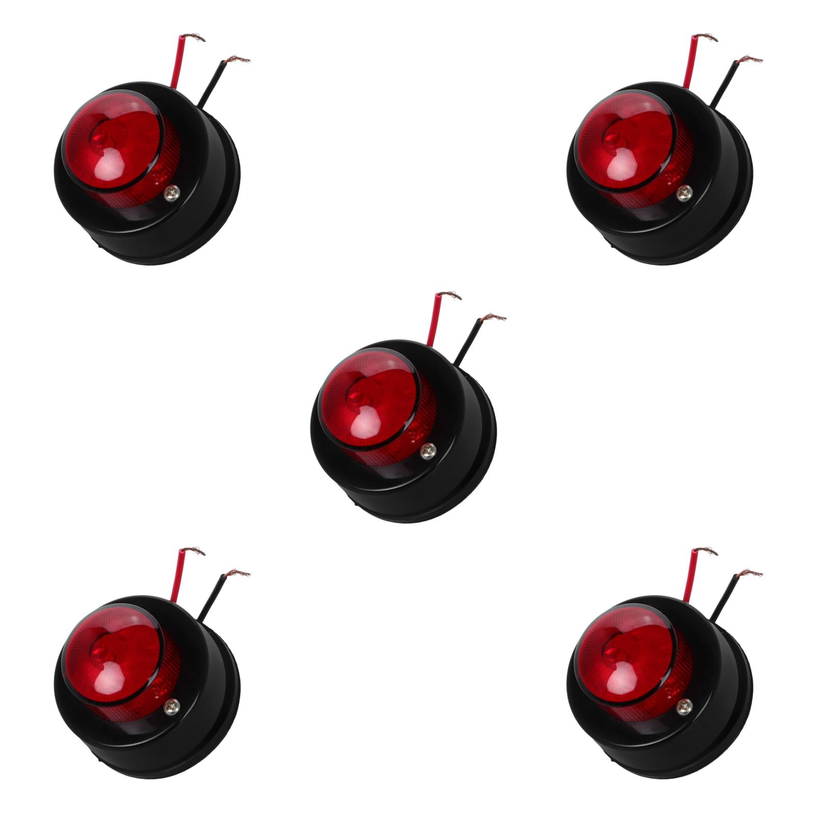 Masteelf 5pcs Round Red Led Warning Light Industrial Emergency Rotating ...
