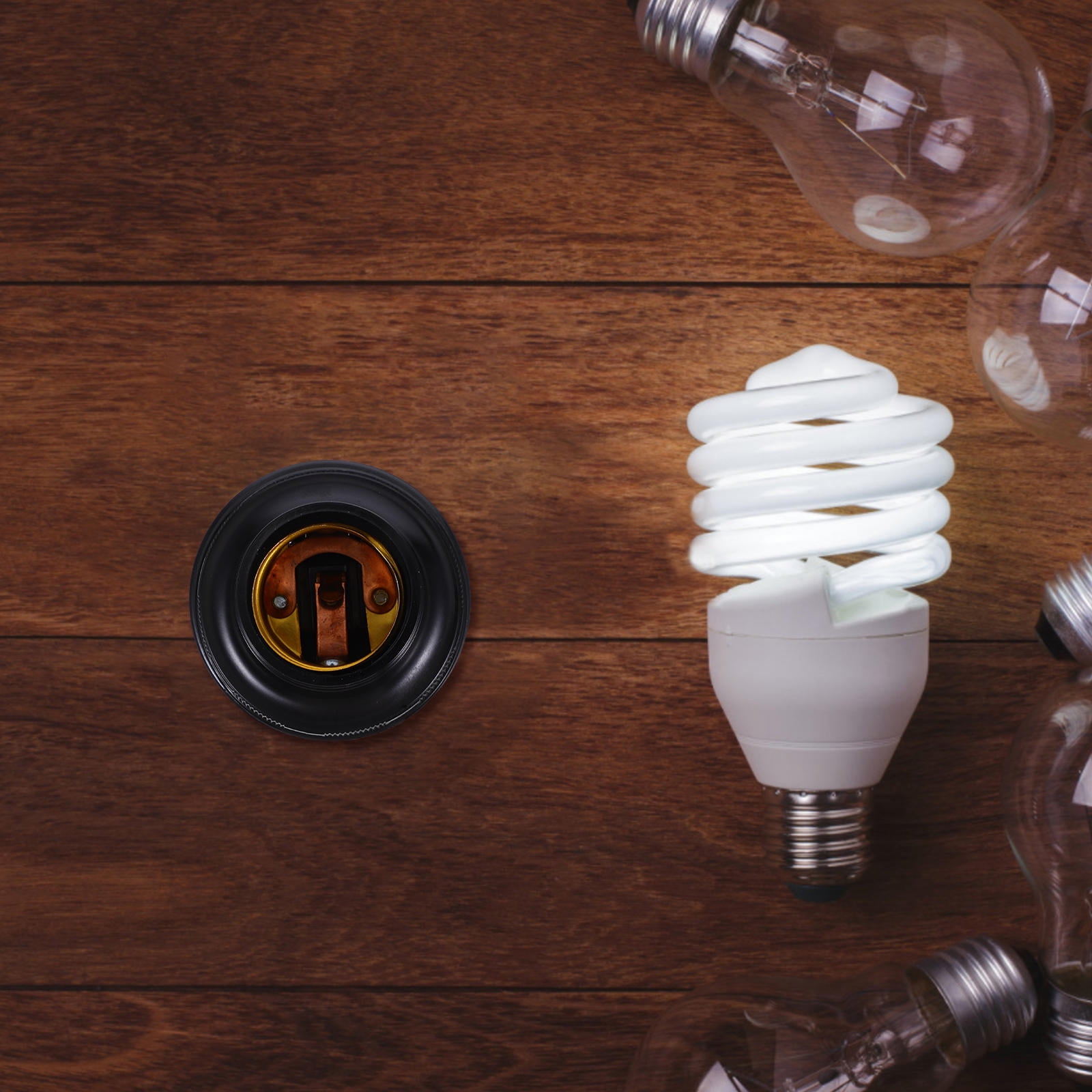 Masteelf 5pcs Screw In Lamp Base Holder for Household Light Fixtures ...