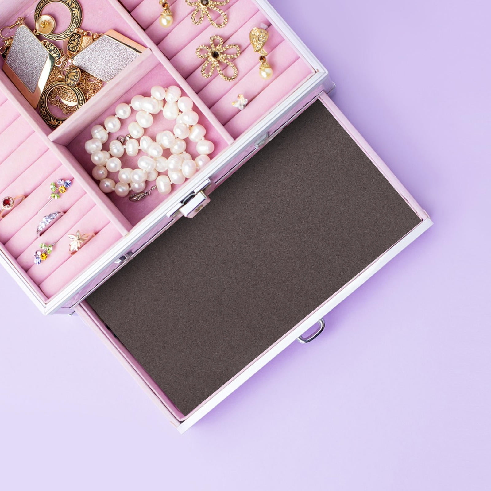 Masteelf 5pcs Self-Adhesive Flocking Sheets Jewelry Box Inserts Liner ...