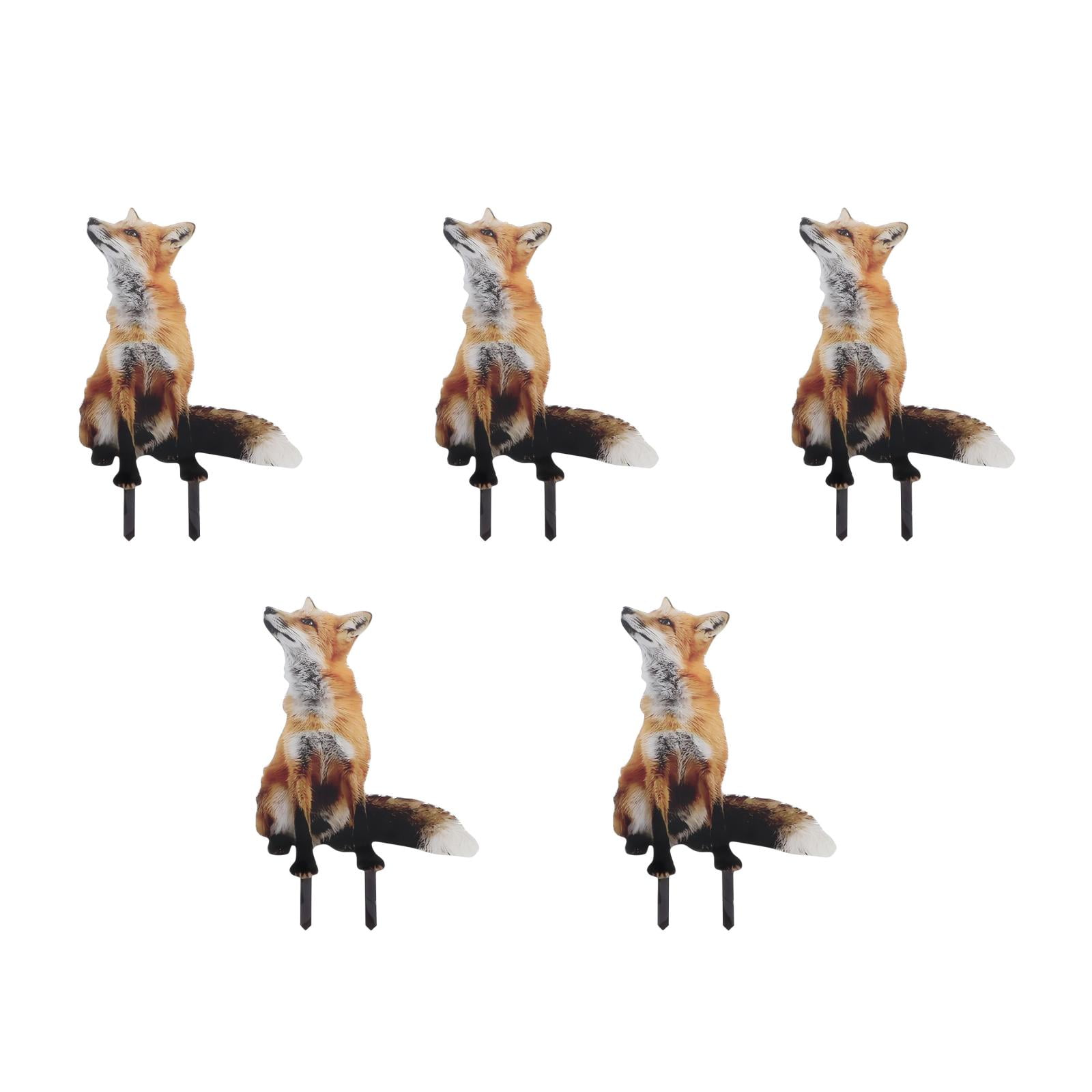 Masteelf 5pcs Sign Acrylic Fox Yard Decoration Charming Lawn Animal ...