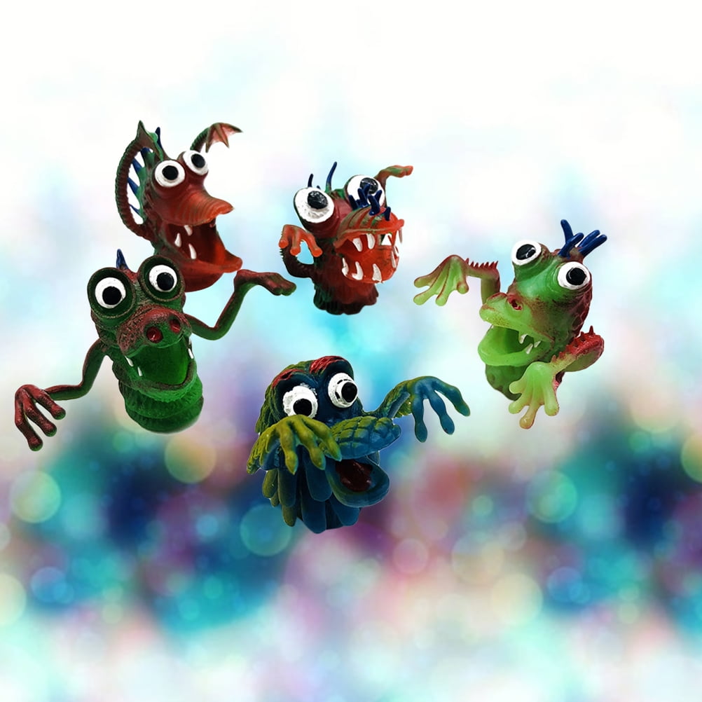 Masteelf 5pcs Silicone Finger Puppets for Kids Playing Assorted Color ...