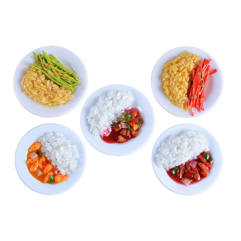 Masteelf 5pcs Simulation Food Model Chinese Rice Photo Prop Restaurant ...
