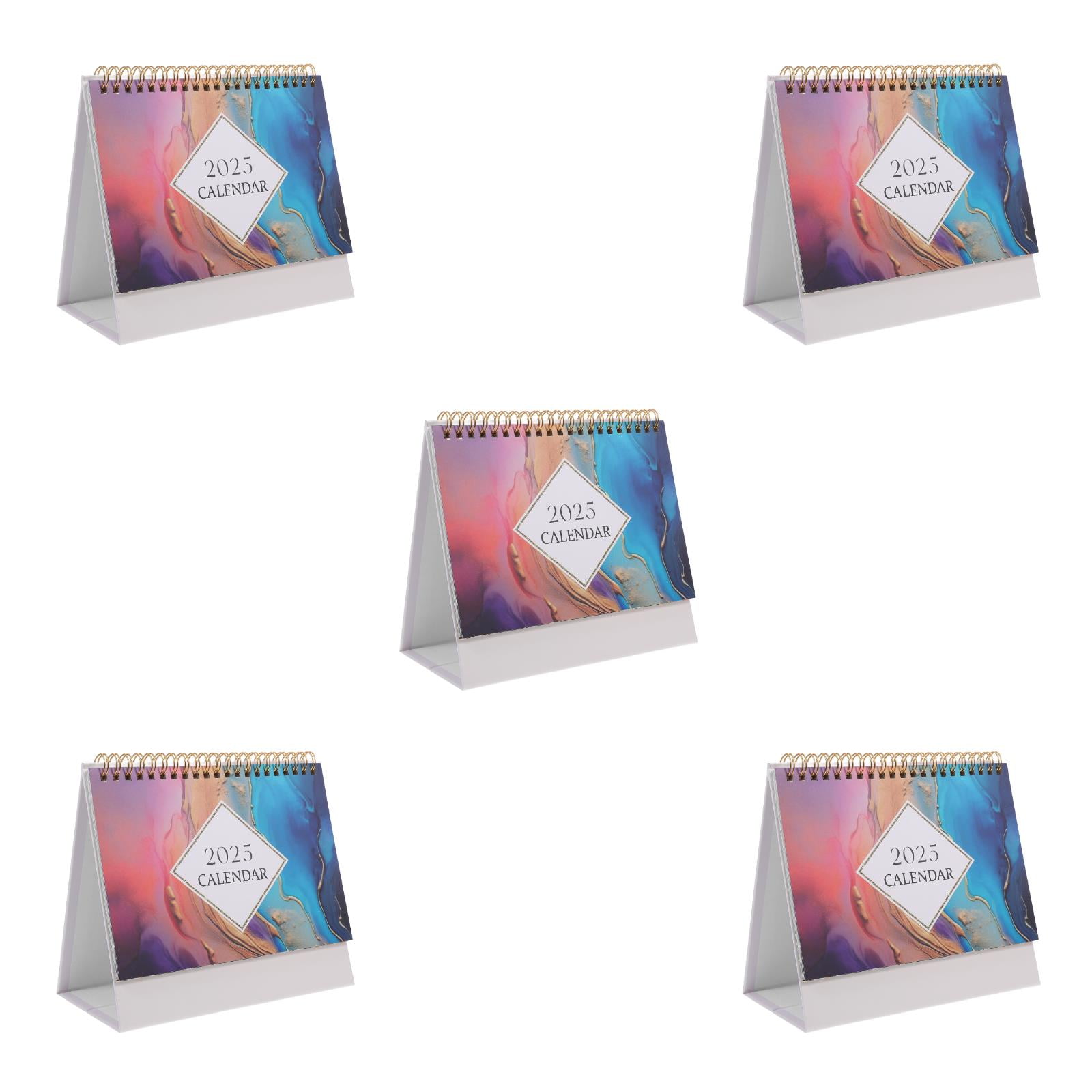 Masteelf 5pcs Table Calendar 2025 Aesthetic Desk Planner Table Office ...