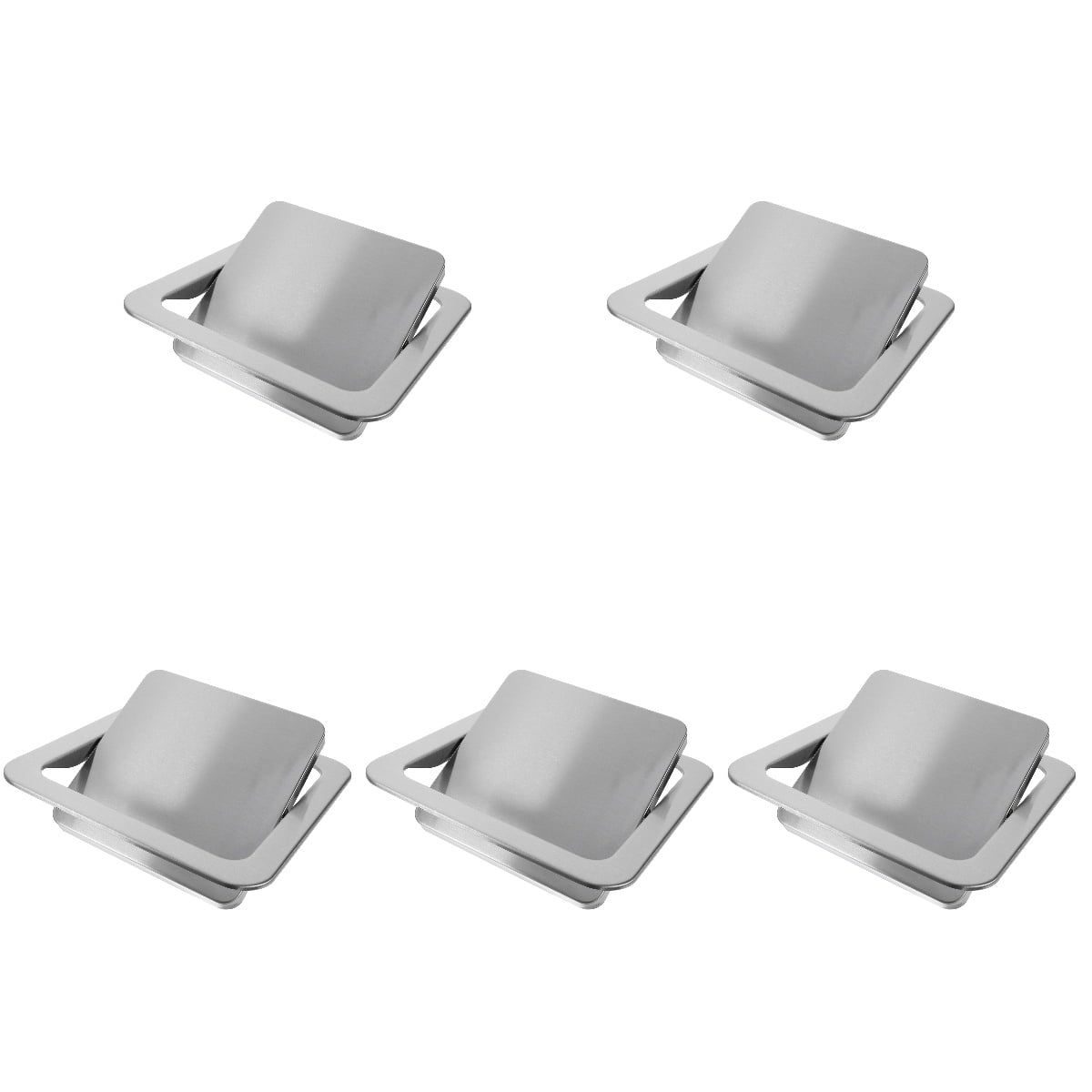 Masteelf 5-Pack Stainless Steel Trash Bin Flap Lid Covers for ...