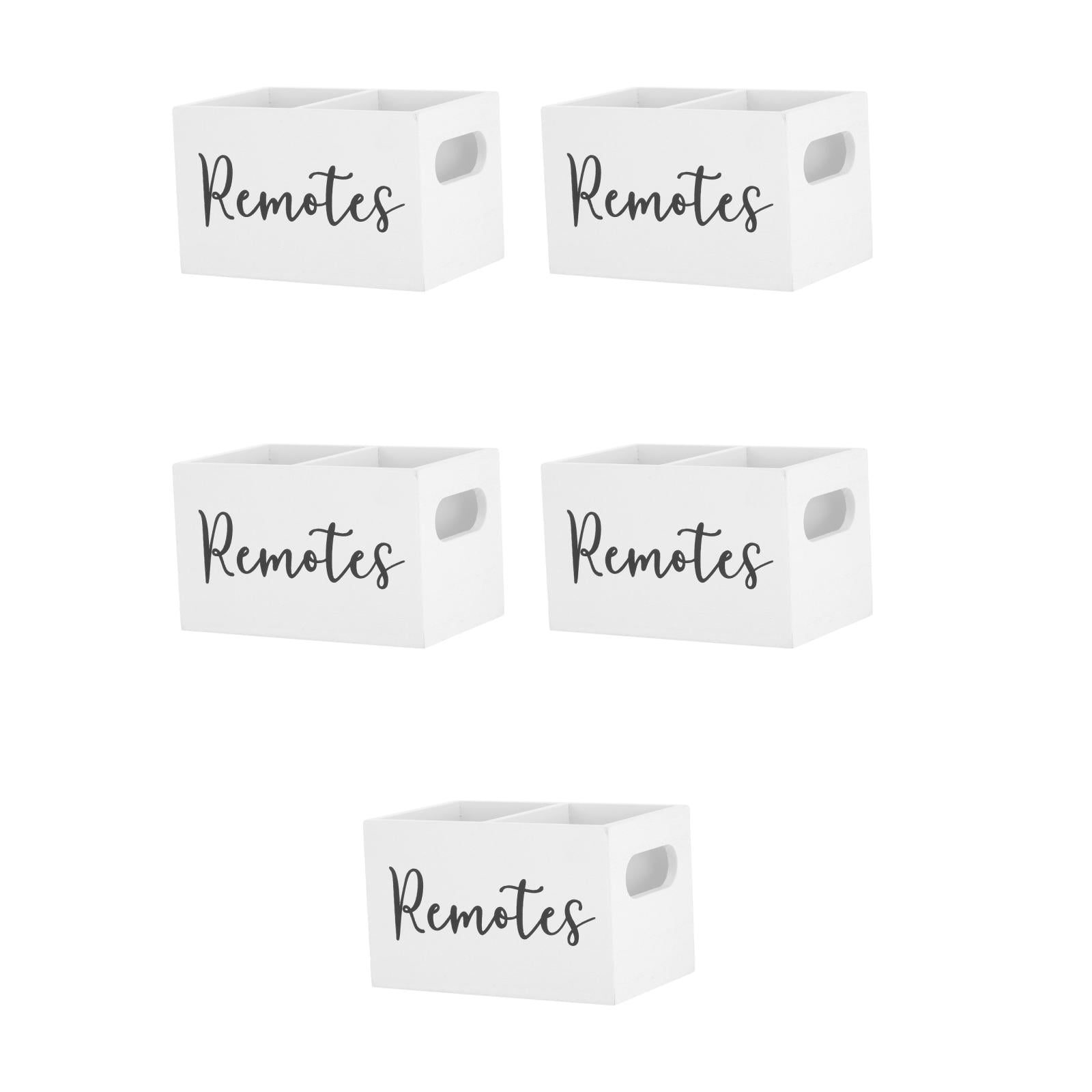 Masteelf 5pcs Wooden Remote Control Holder Desk Organizer With ...