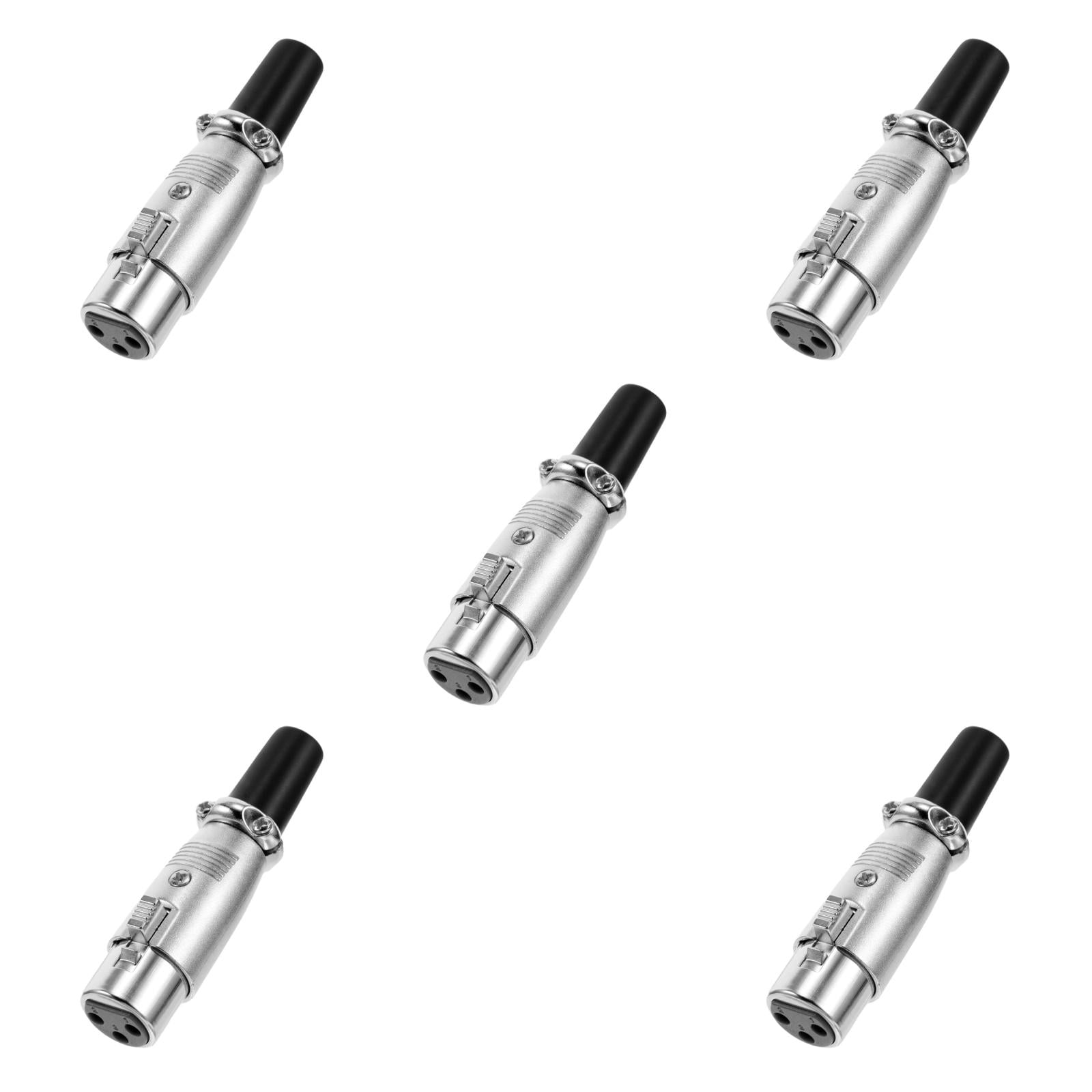 Masteelf 5pcs XLR 3-Pin Plug Connector XLR Cable Connector Mic Cable ...
