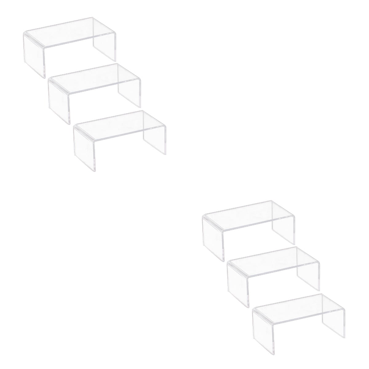 Masteelf 6 PCS Acrylic Display Shoe Risers Clear Retail Display Stand U ...