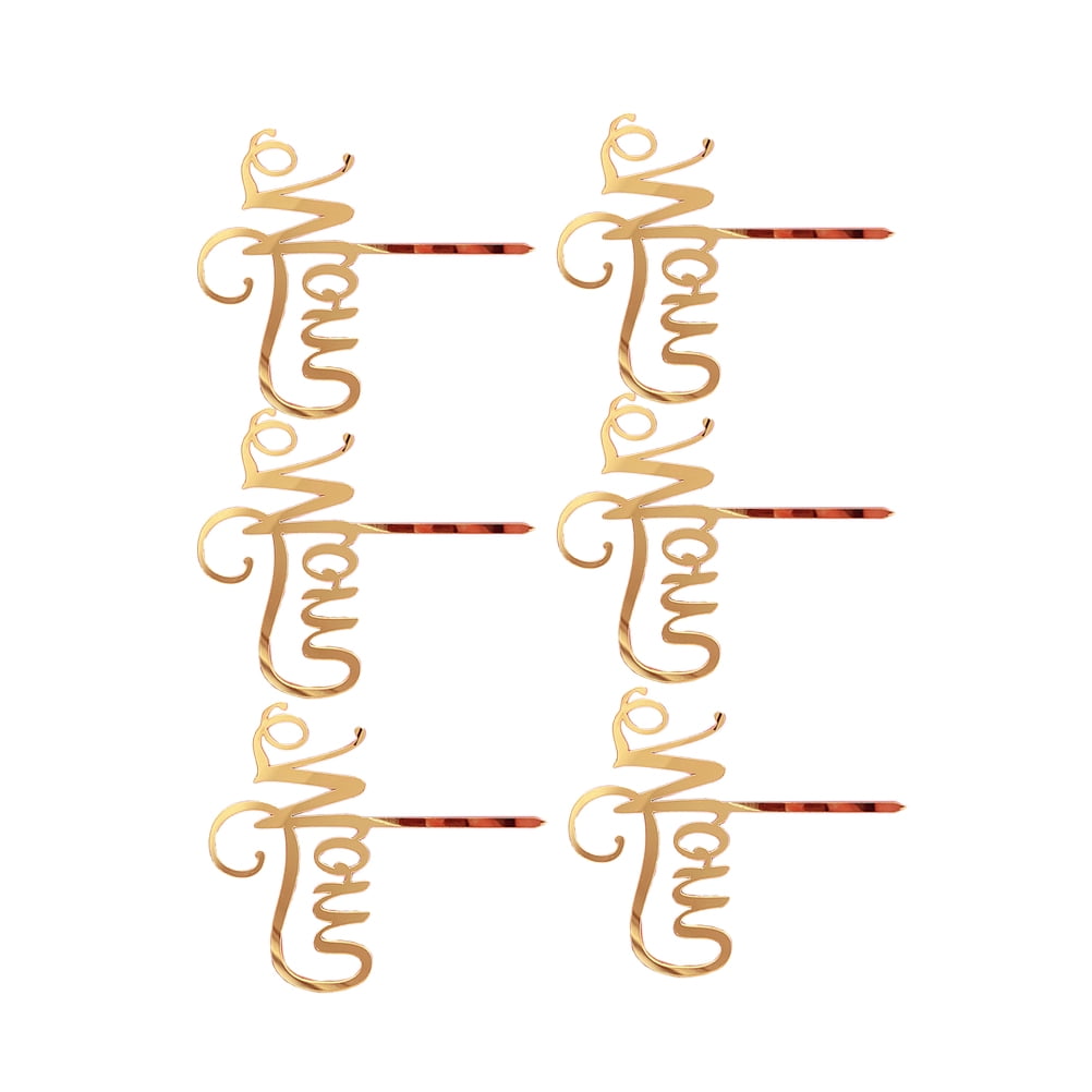 Masteelf 6 PCS Edible Cake Decorations Glitter Stock Topper Mother's ...