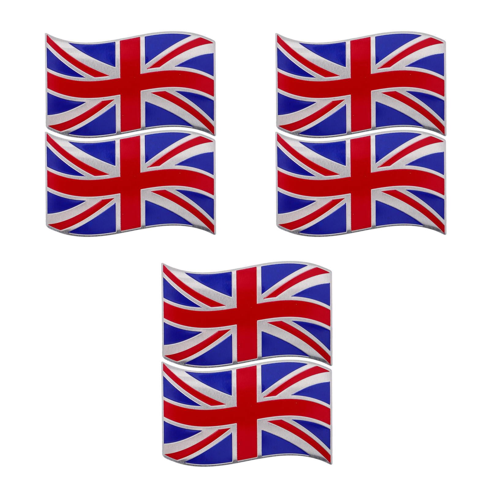 Masteelf 6 PCS Flag Shape Car Stickers Metal Decals for Cars Trucks ...
