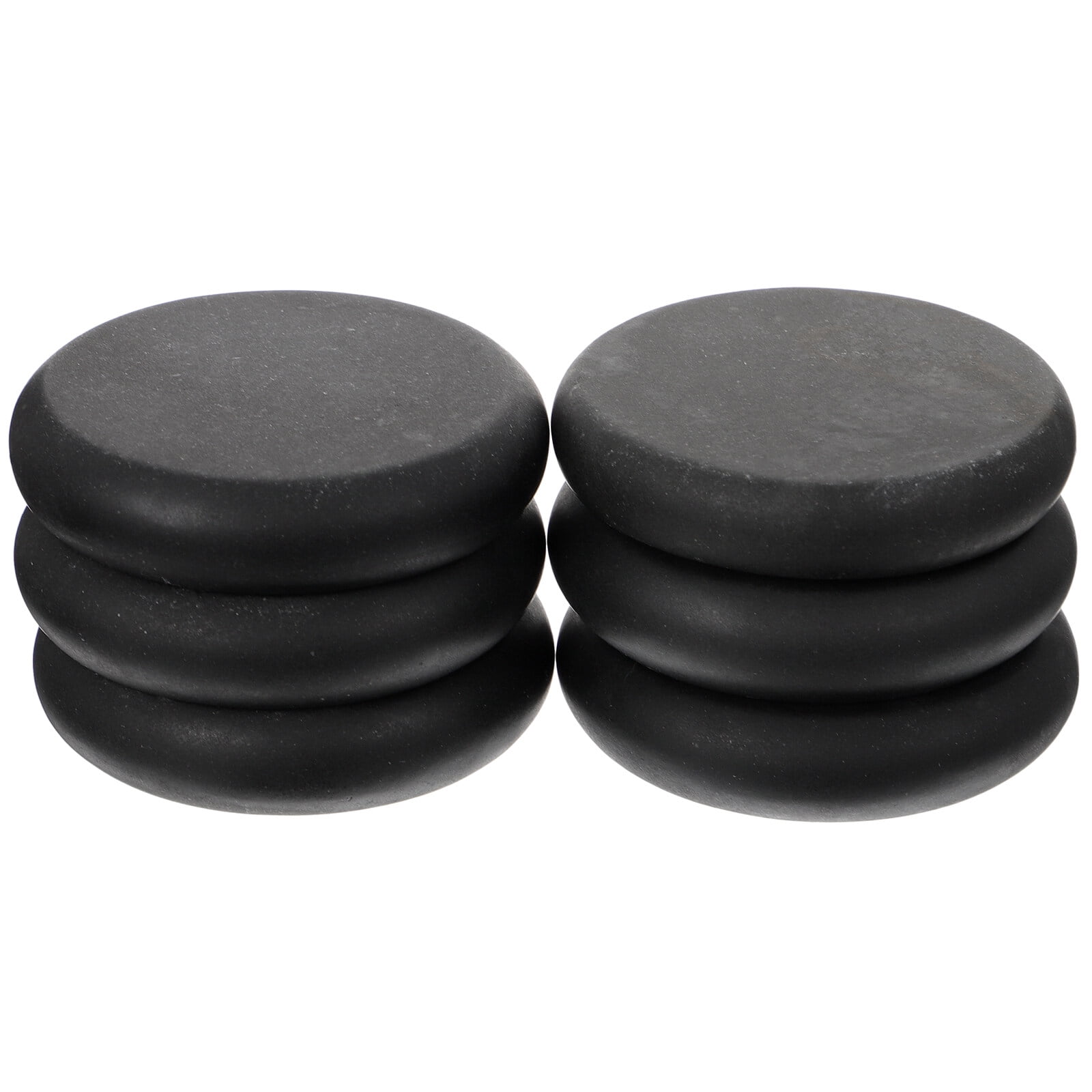 Masteelf 6 Pcs Black Stone Heating Natural Stones Essential Oil Massage ...