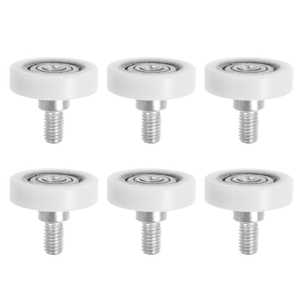 Masteelf 6 Pcs Cabinet Pulley Hardware Drawer Replacement Wheels White ...