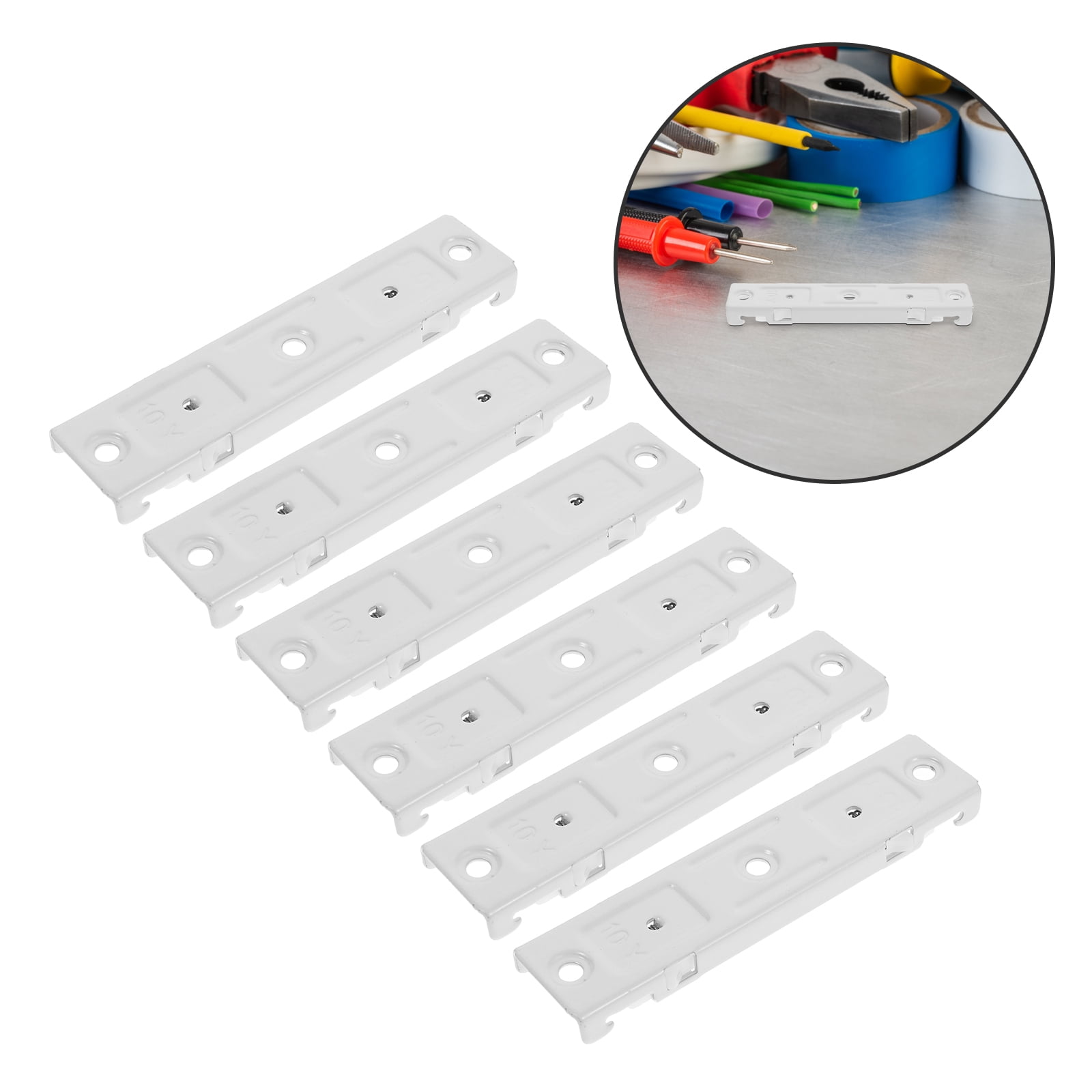 Masteelf 6 Pcs Ceiling Curtain Track Brackets Divider Rail for Rooms ...