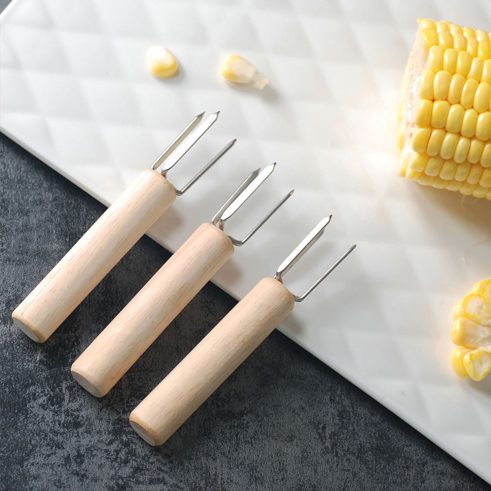 Masteelf 6 Pcs Corn Accessories Bbq Fork on The Cob Forks Barbecue ...