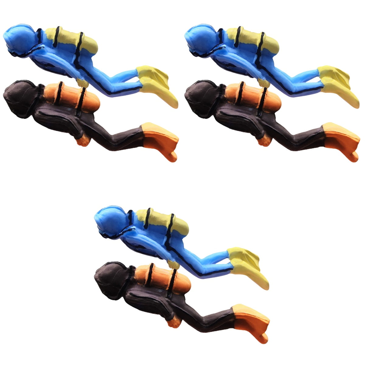 Masteelf 6 Pcs Diver Figurines Underwater Adventure Diver Miniature ...