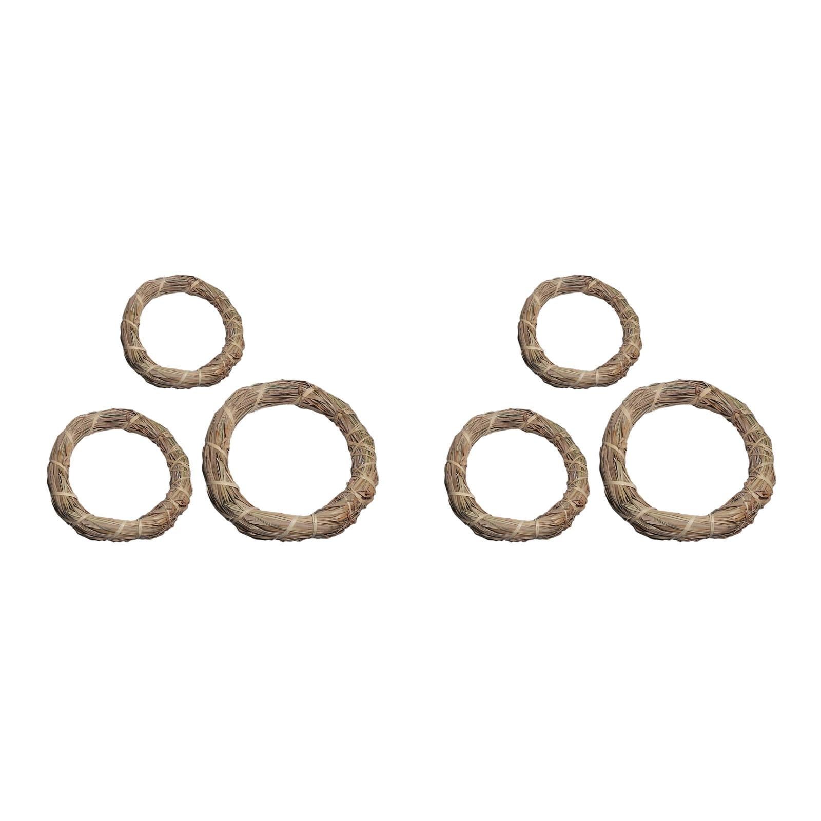 Masteelf 6 Pcs Hanging Thatch Wreath Woven Wreath DIY Crafts Kit Party ...