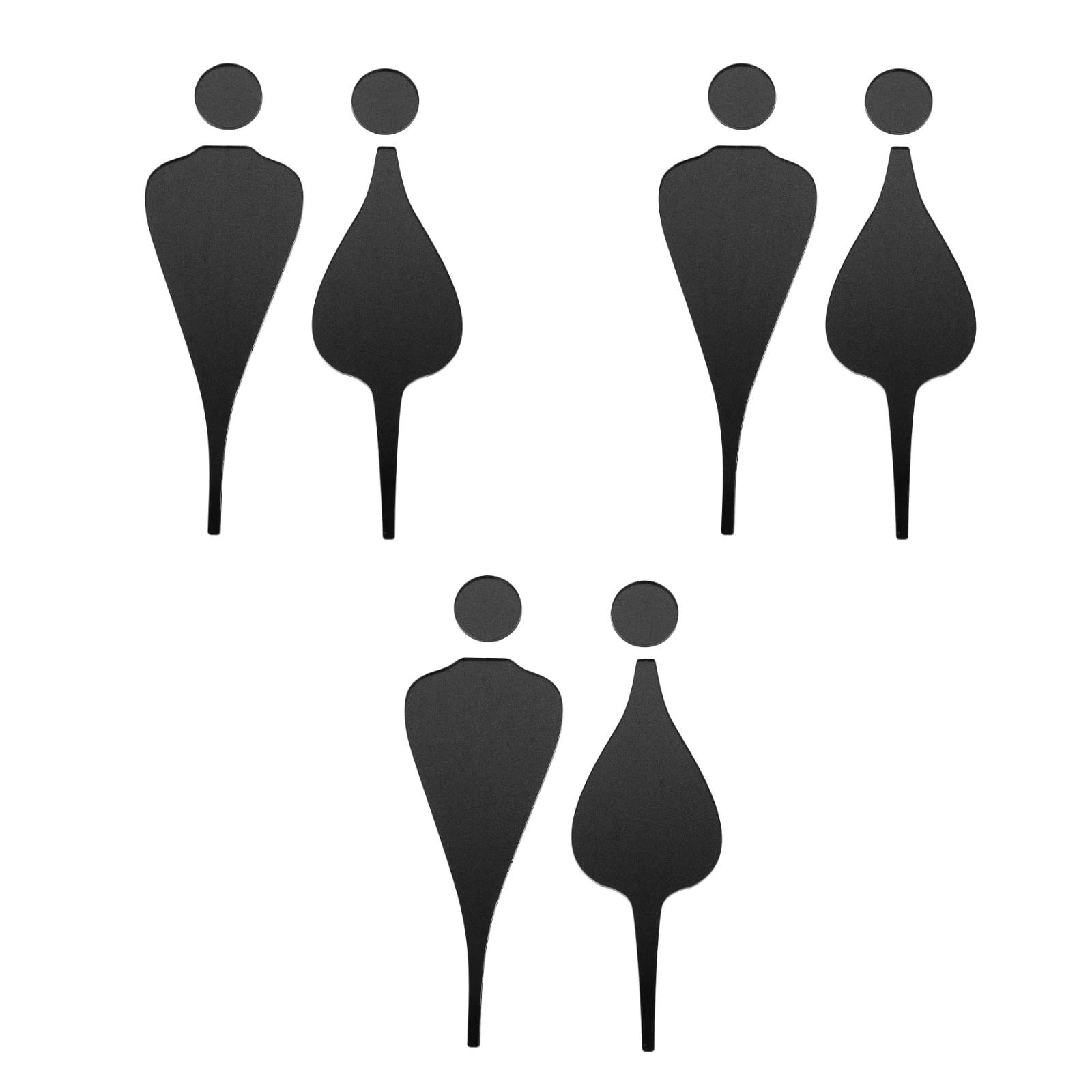 Masteelf 6 Pcs Men And Women Bathroom Signs Acrylic Restroom Door Signs ...