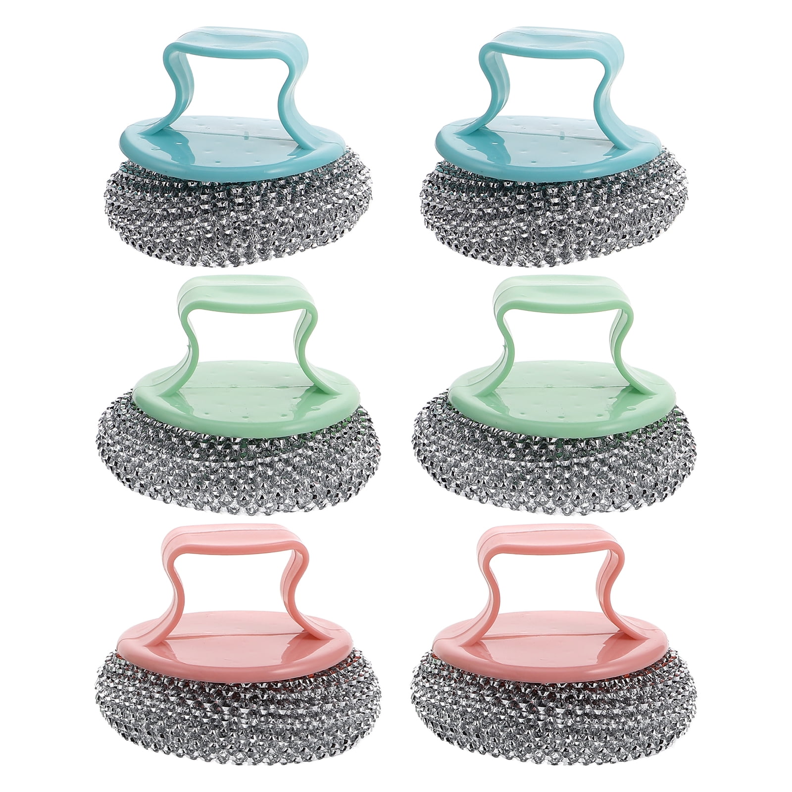 Masteelf 6 Pcs Metal Dish Scrubber Stainless Steel Cleaner for Pots and ...