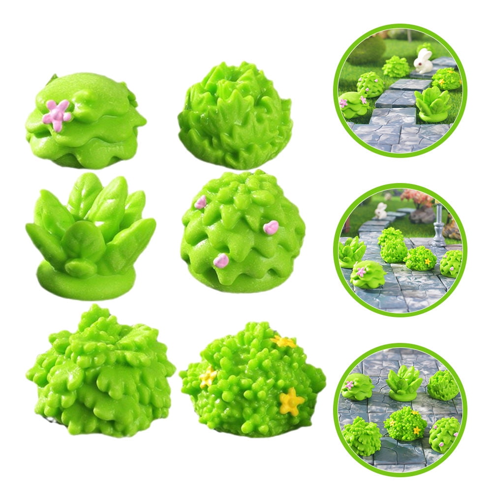 Toddmomy Model Tree Resin Grass Ornament for Balcony 6Pcs 0.86X0.86X0 ...